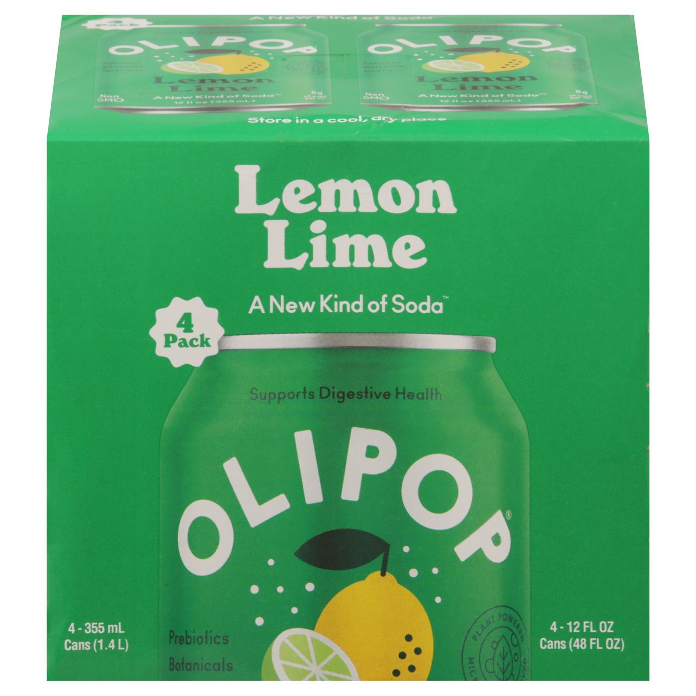Olipop Prebiotic Soda 4 pk Cans - Lemon Lime - Shop Soda at H-E-B