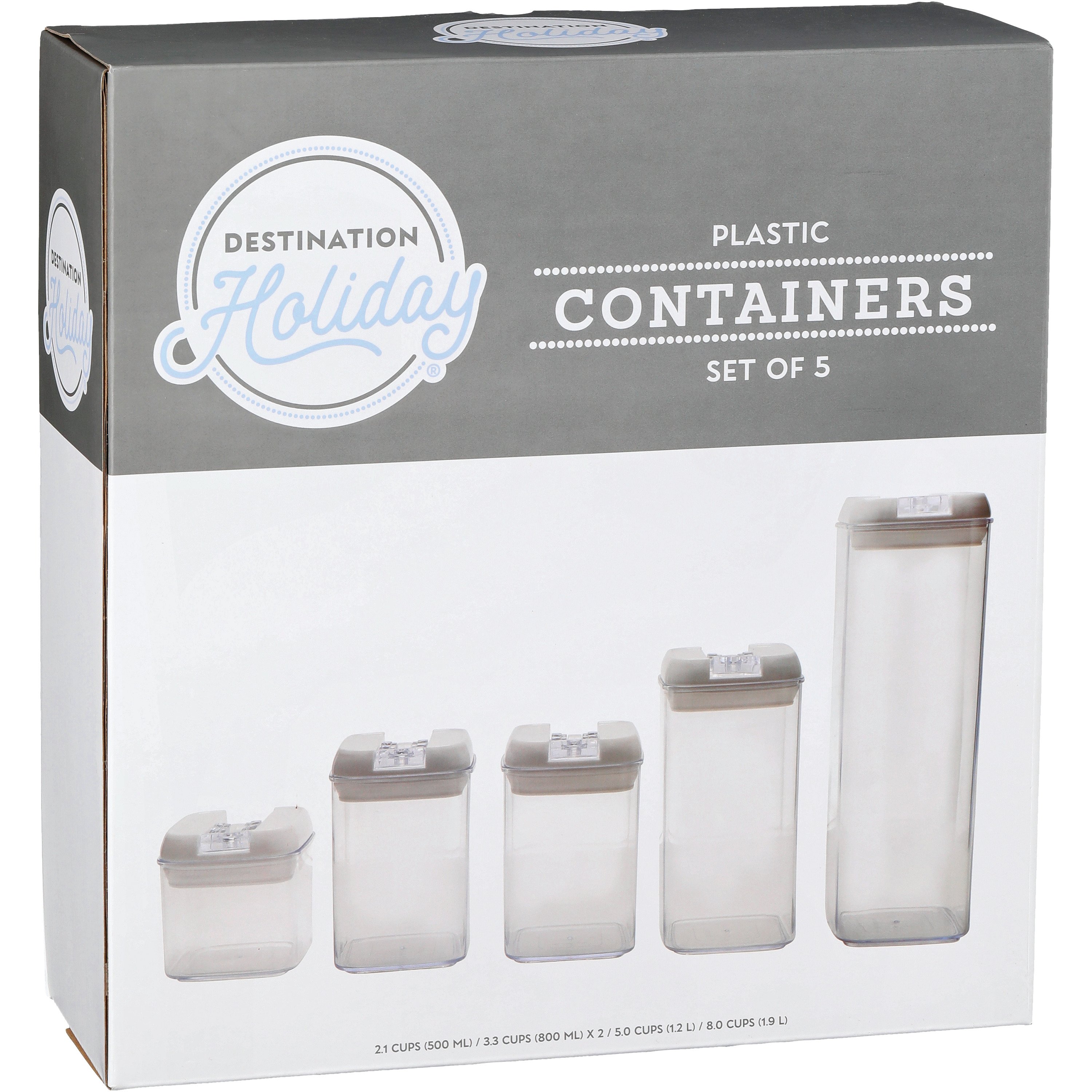 Destination Holiday Plastic Container Set - Shop Containers at H-E-B