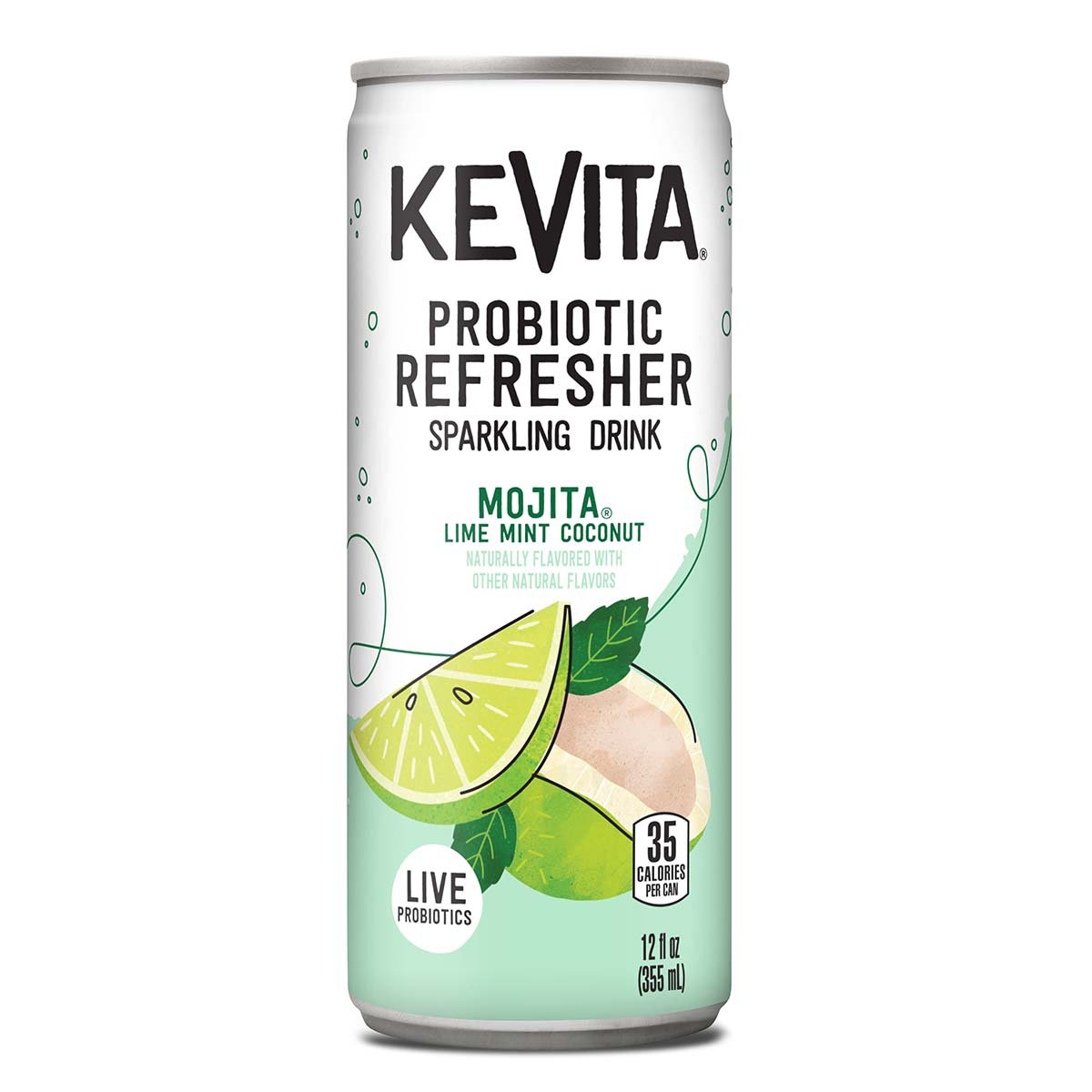 KeVita Probiotic Refresher Sparkling Drink - Mojita Lime Mint Coconut ...