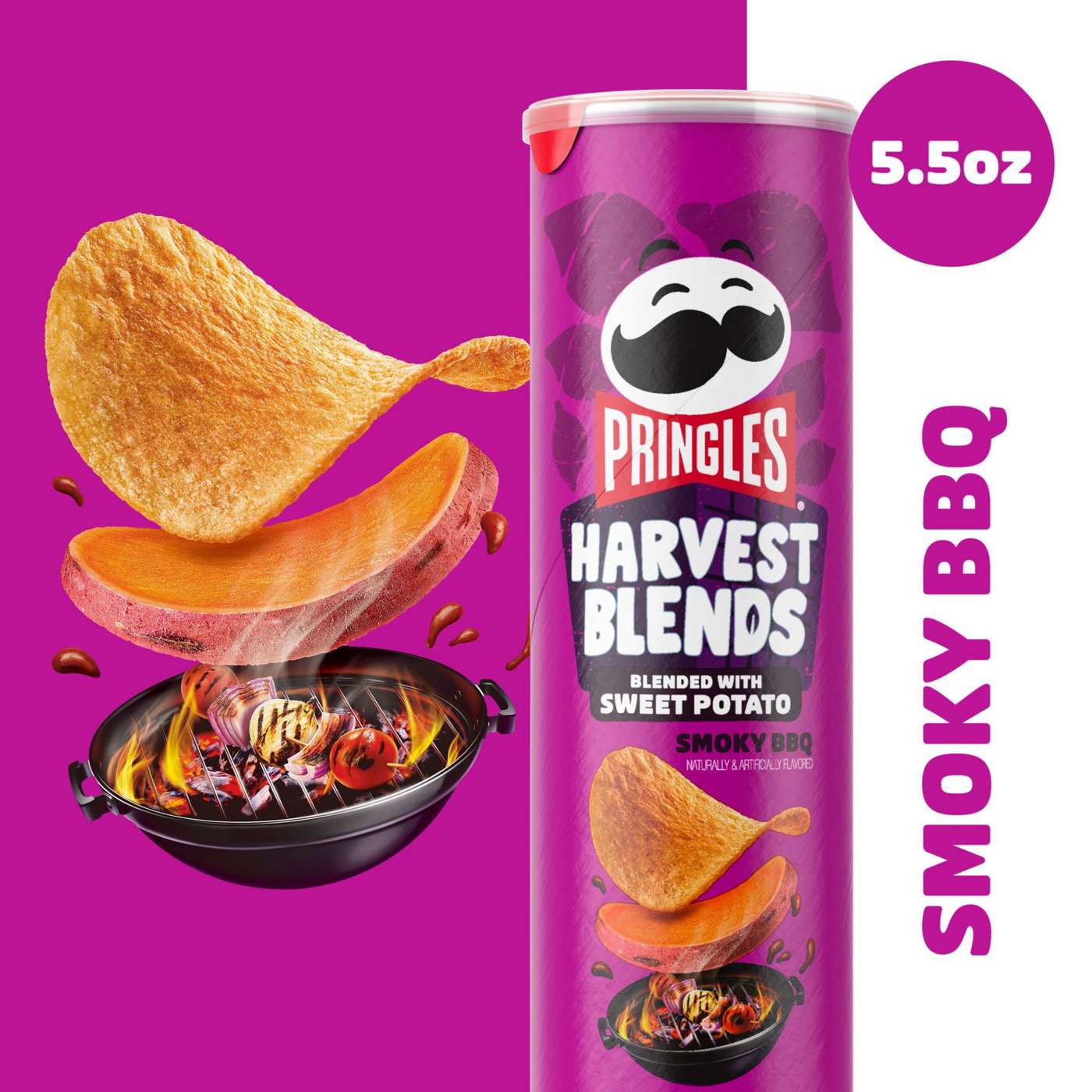 Pringles Harvest Blends Smoky BBQ Potato Crisps Chips - Shop Chips at H-E-B