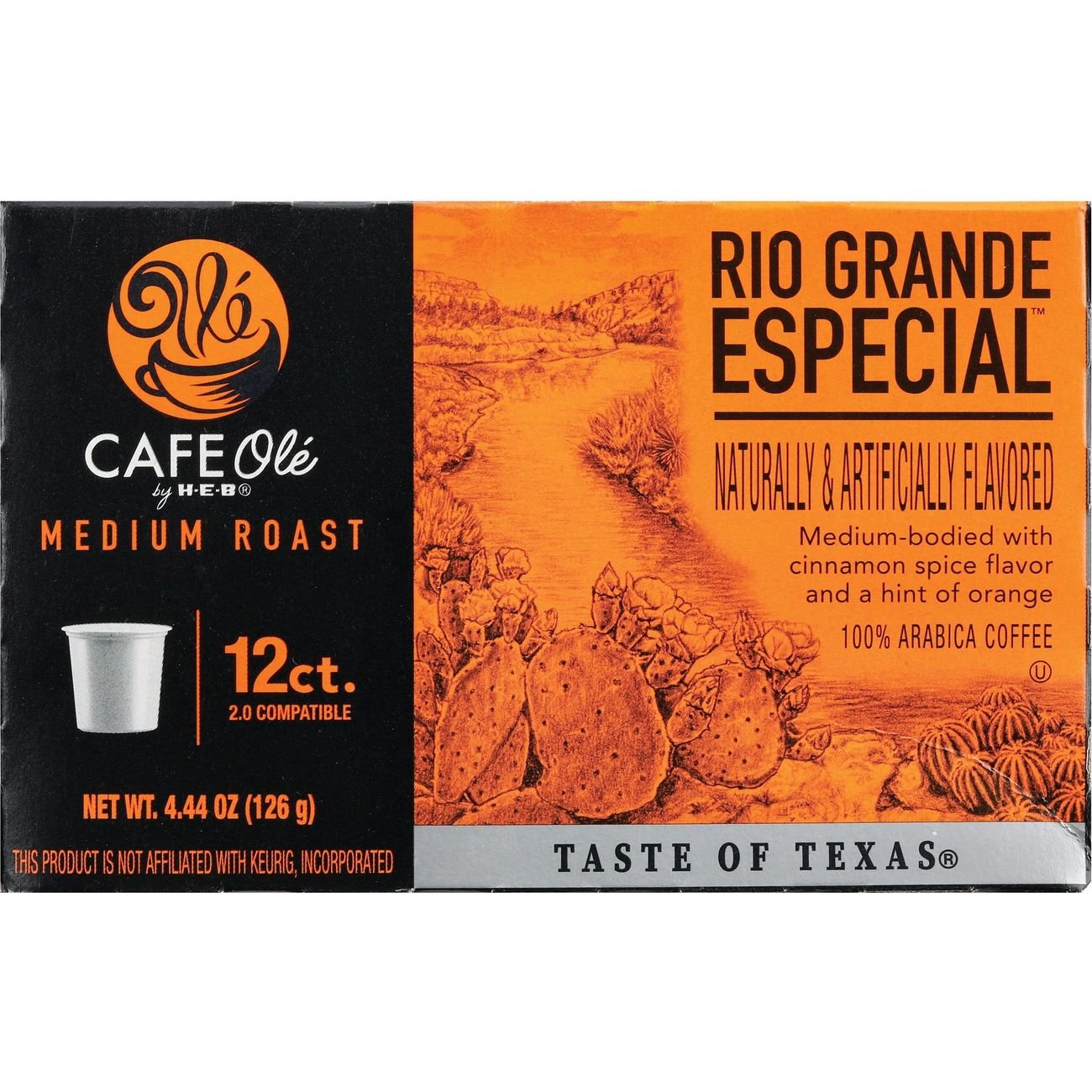 CAFE Olé by H-E-B Medium Roast Rio Grande Especial Coffee Single Serve ...