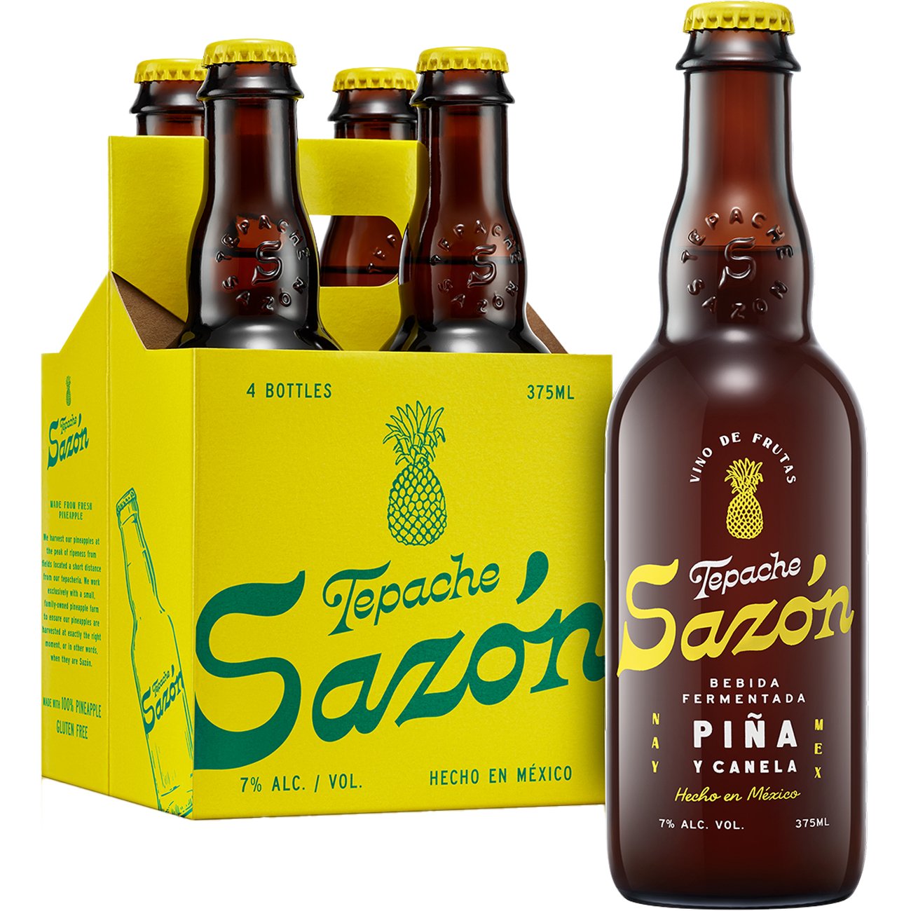 Tapache Sazon Pineapple Hard Beverage 4 pk Bottles - Shop Malt ...