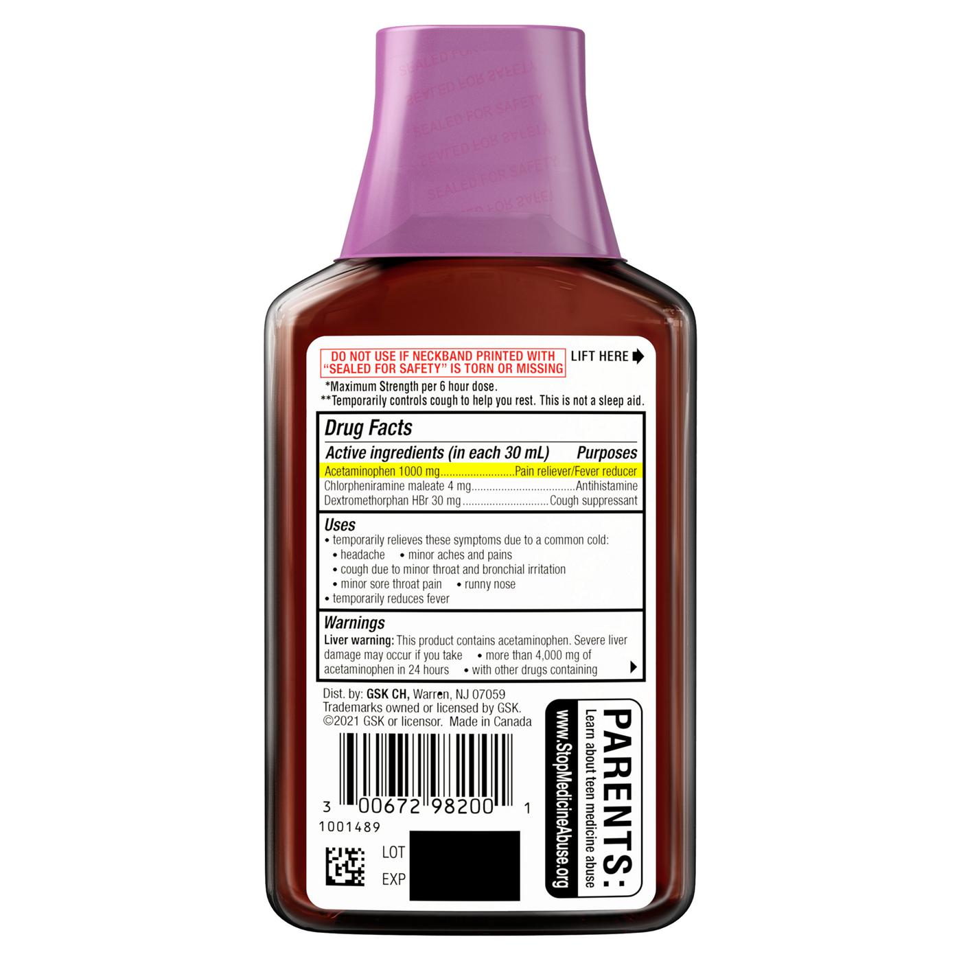 Theraflu Nighttime Flu Relief Max Strength - Honey & Elderberry - Shop ...