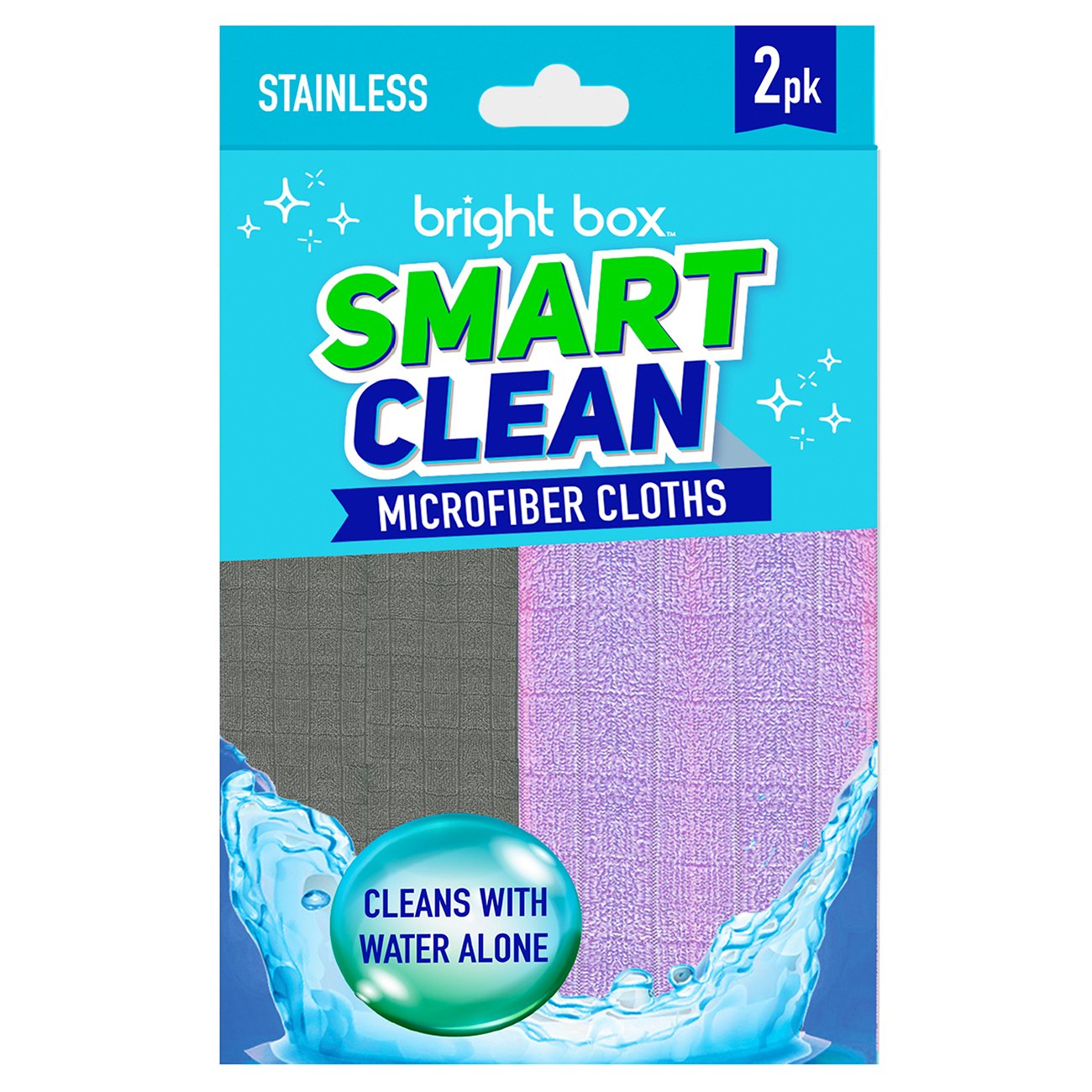 Bright Box Smart Clean Microfiber Cloths - Stainless - Shop Cleaning ...