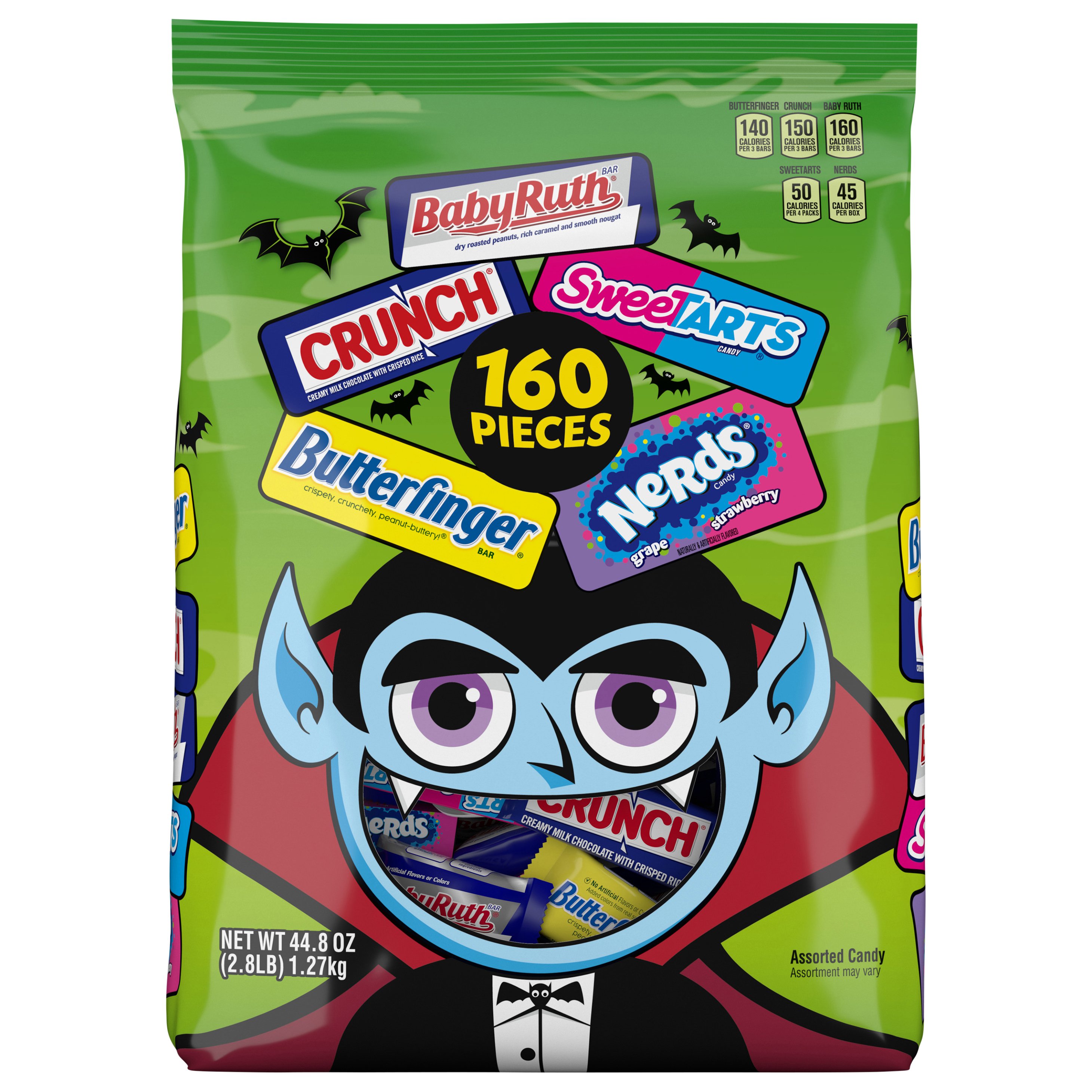 Nerds, SweeTARTS, Crunch, Butterfinger, & Baby Ruth Assorted Halloween ...