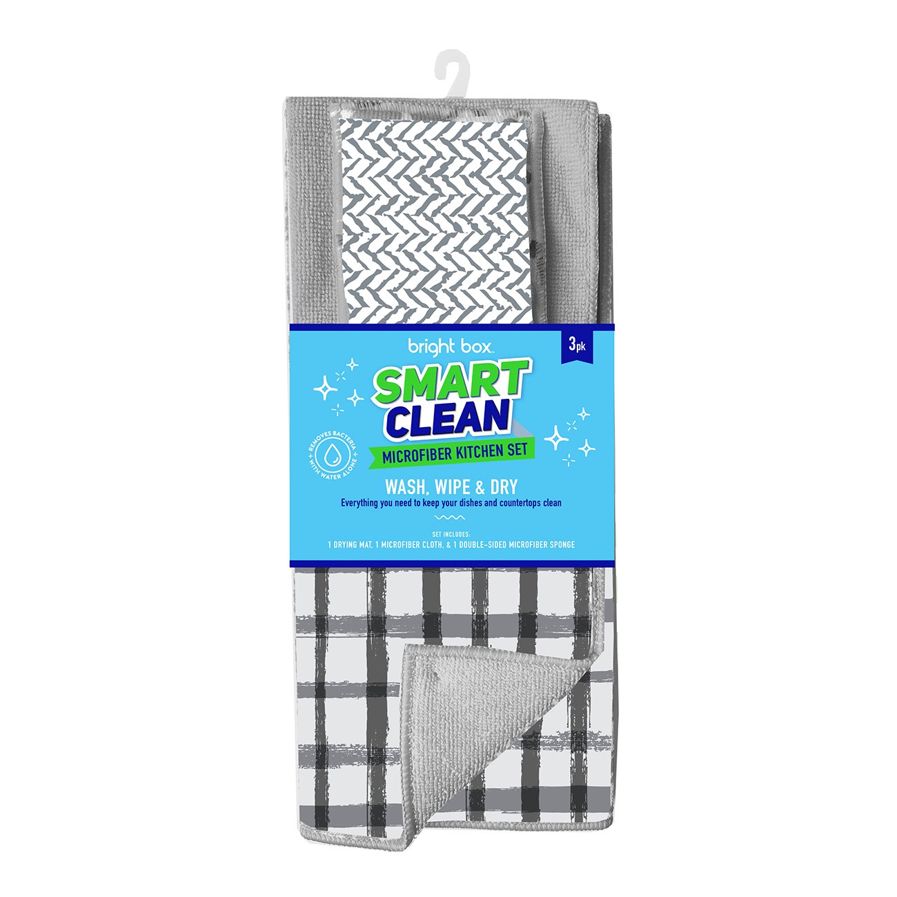 Bright Box Microfiber Set - Gray - Shop Sponges & scrubbers at H-E-B