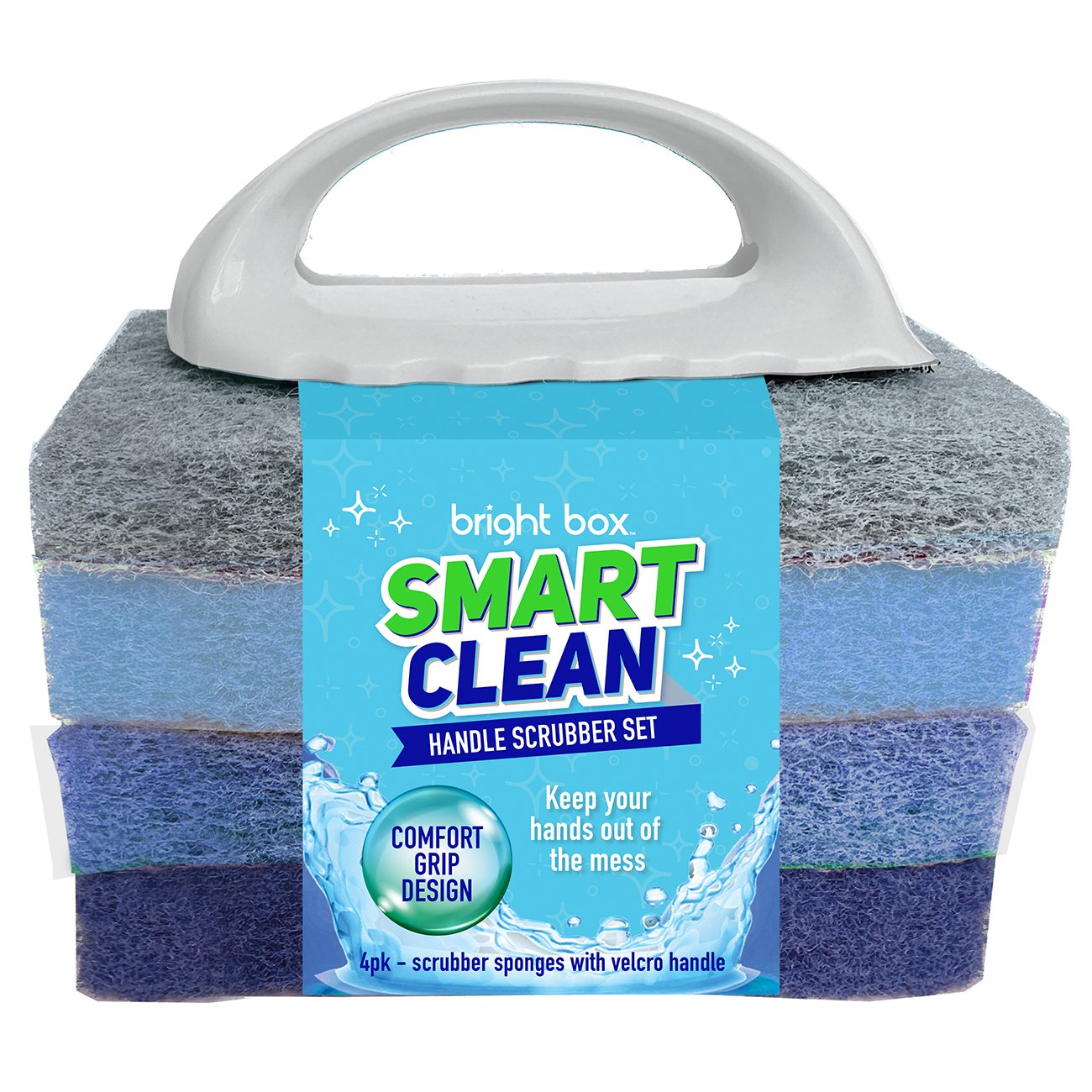 Bright Box Scrubber With Handle - Blue - Shop Sponges & scrubbers at H-E-B