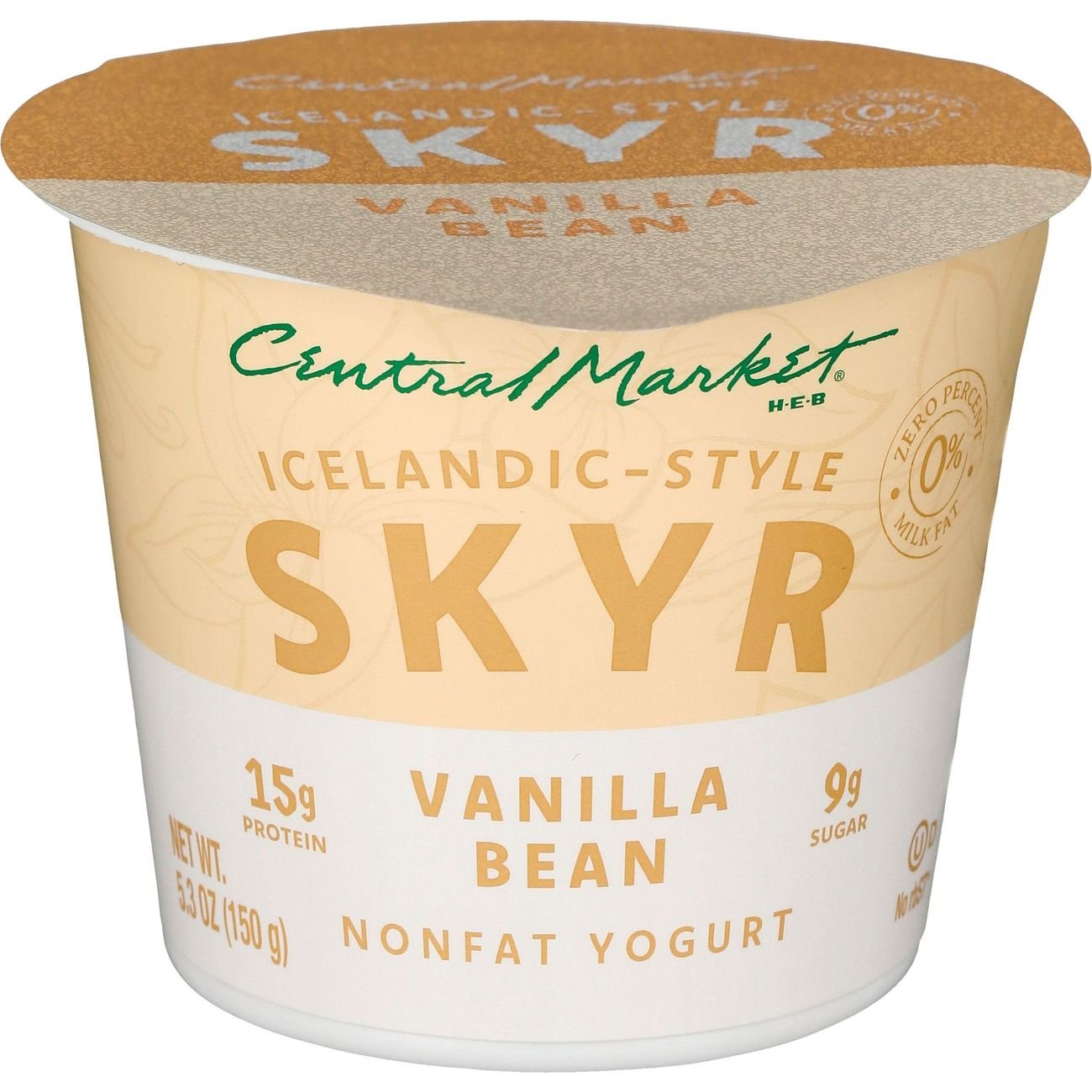 Central Market 15g Protein Icelandic Style Skyr Nonfat Yogurt - Vanilla ...