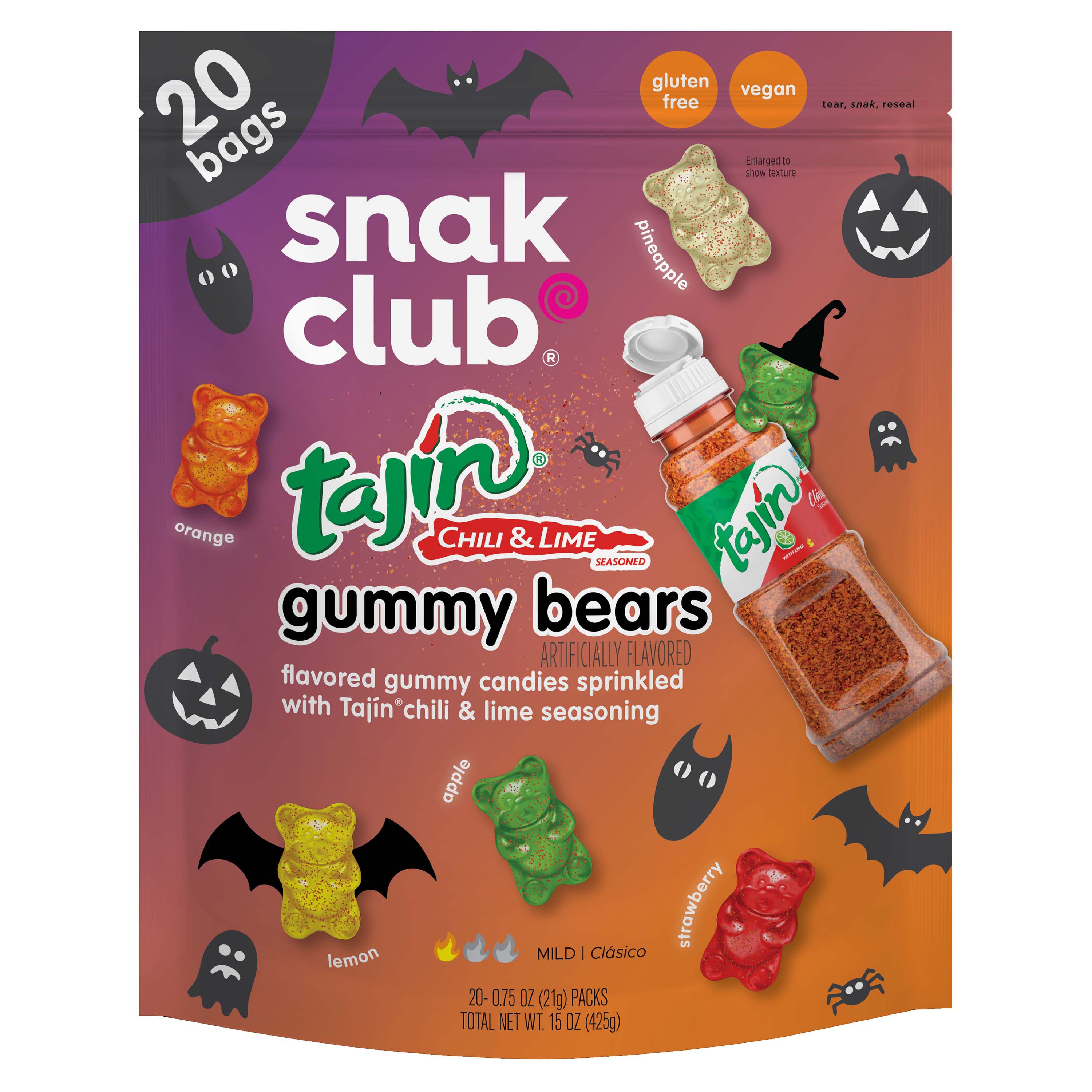 Snak Club Tajin Gummy Bears Halloween Candy - Shop Candy at H-E-B
