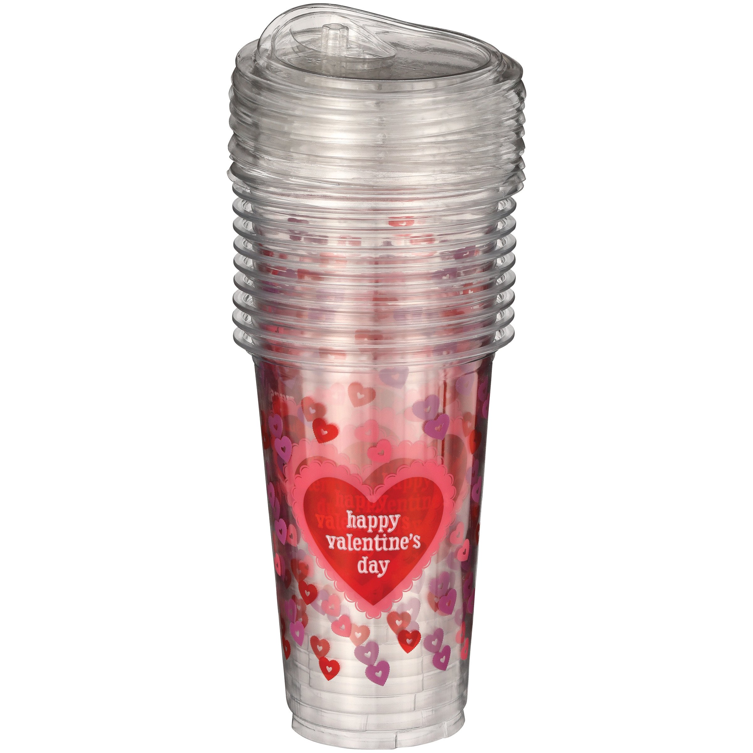 Destination Holiday Happy Valentine's Day Cups with Sip Top Lid - Shop ...