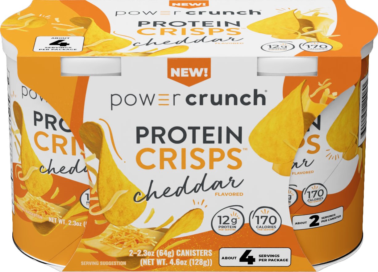 Power Crunch Protein Crisps 2 pk Canisters - Cheddar - Shop Chips at H-E-B