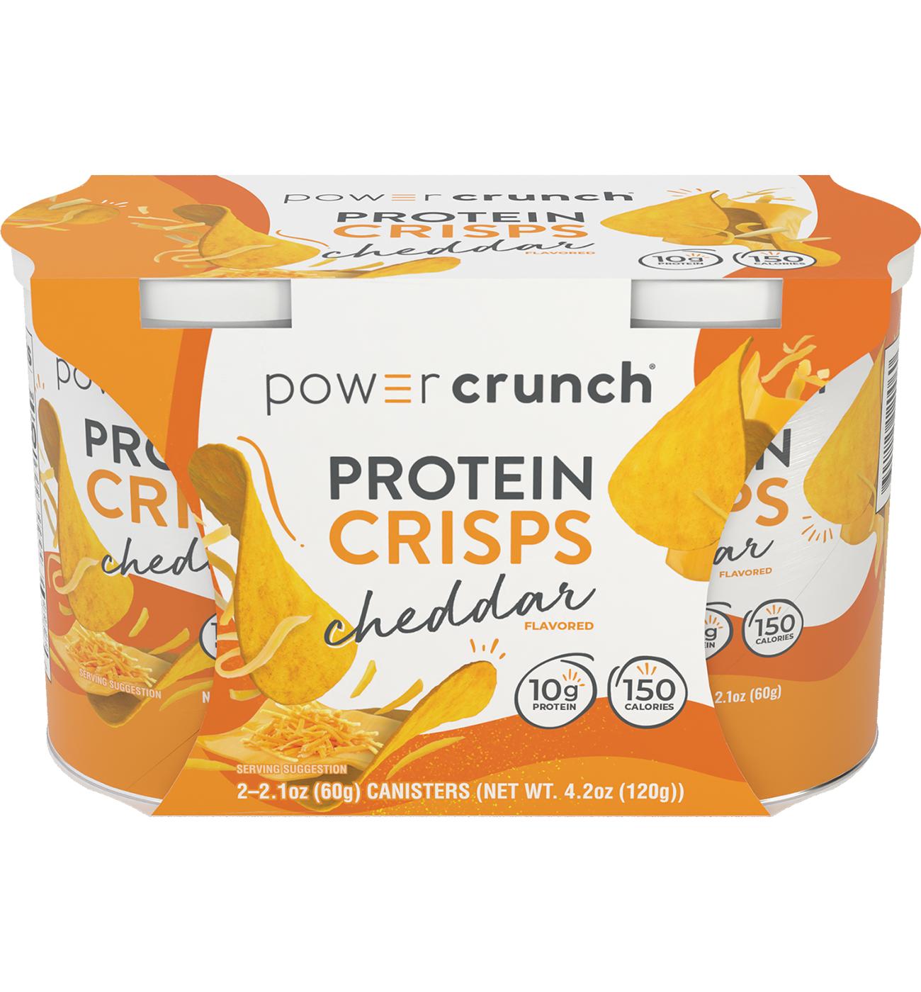 Power Crunch Protein Crisps 2 pk Canisters - Cheddar - Shop Chips at H-E-B