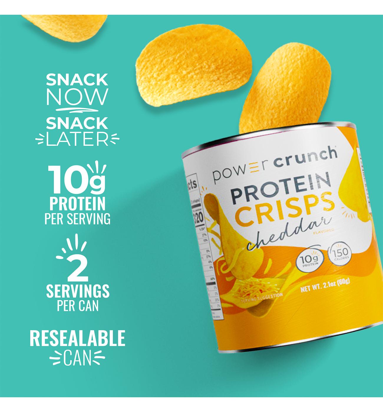 Power Crunch Protein Crisps 2 pk Canisters - Cheddar - Shop Chips at H-E-B
