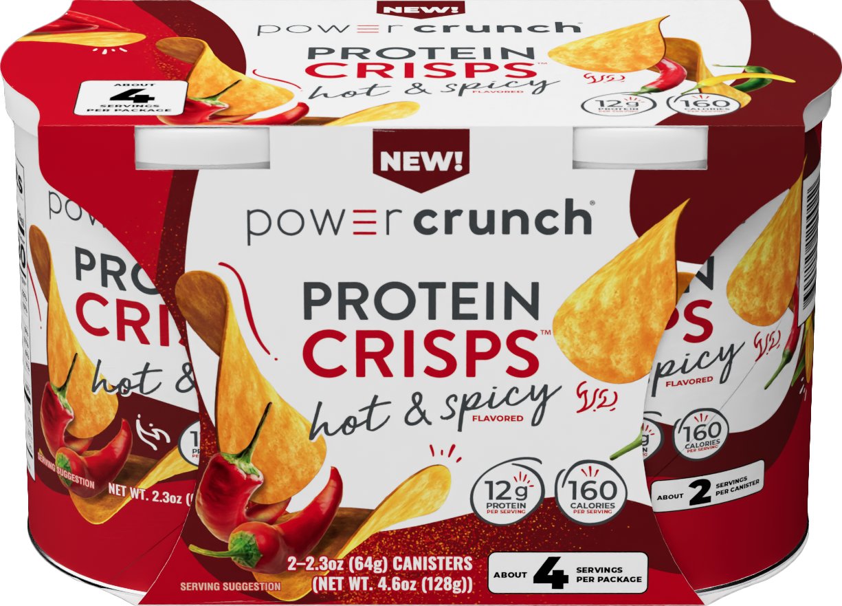 Power Crunch Protein Crisps 2 pk Canisters - Hot & Spicy - Shop Chips ...