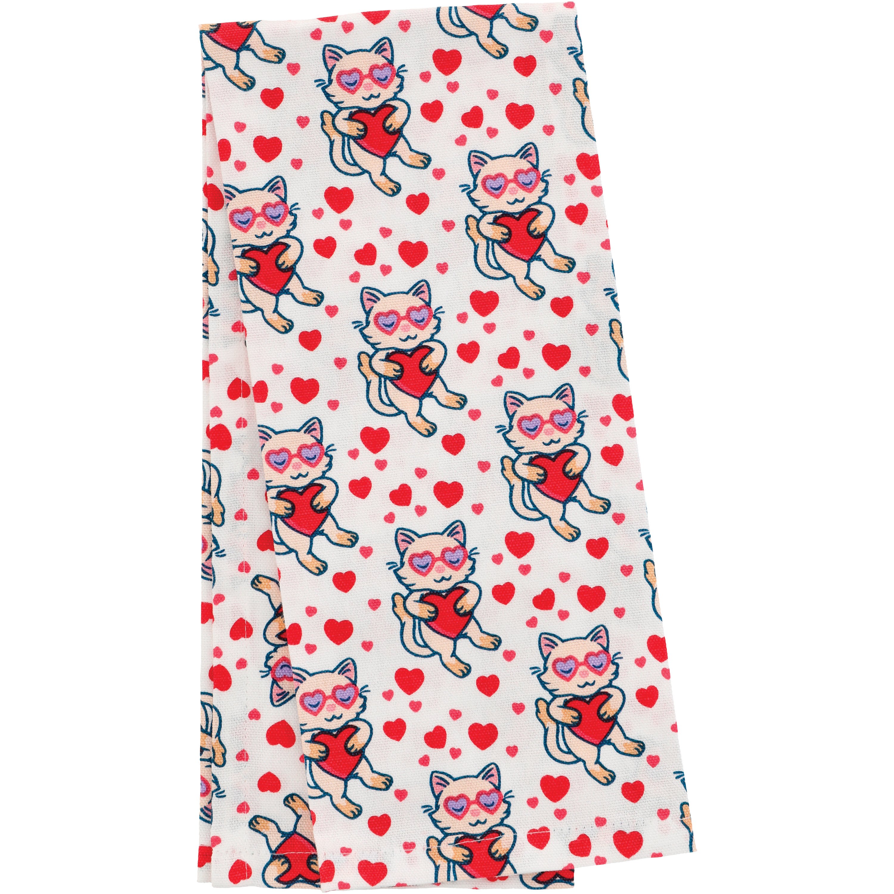 Destination Holiday Valentine's Kitchen Towel - Cupid Kitty - Shop ...