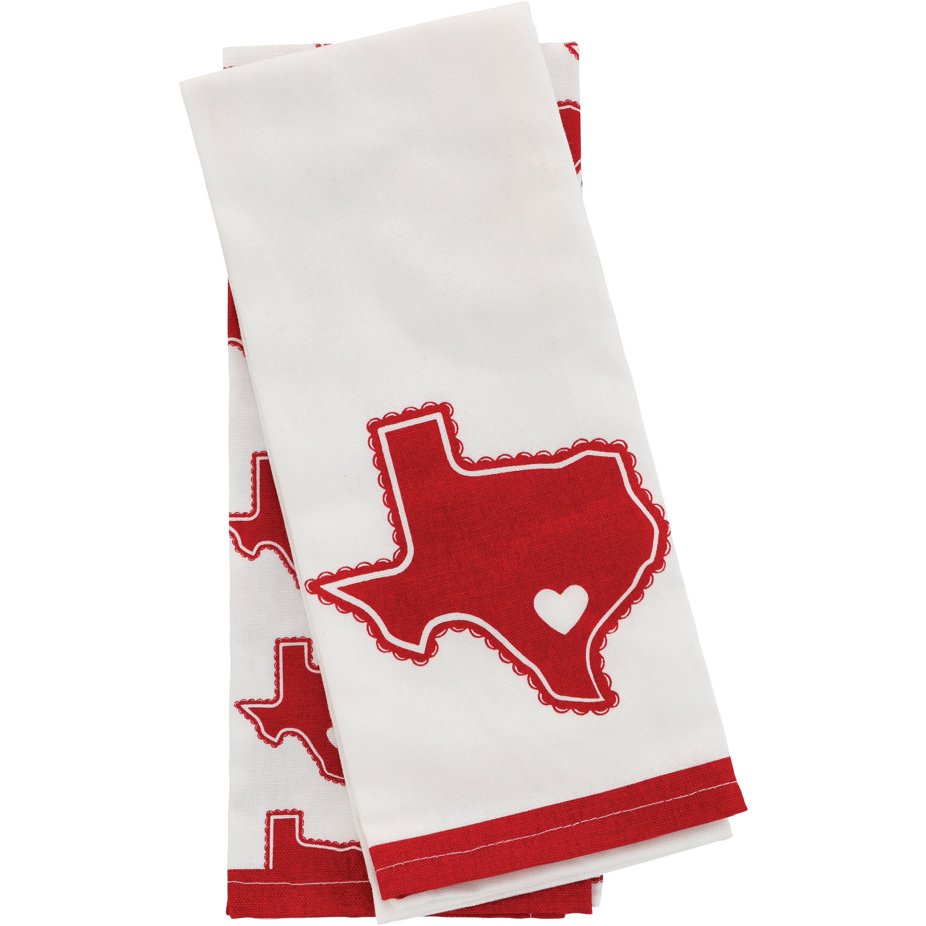 Destination Holiday Valentine's Kitchen Towel Set - Red Texas, 2 pk ...