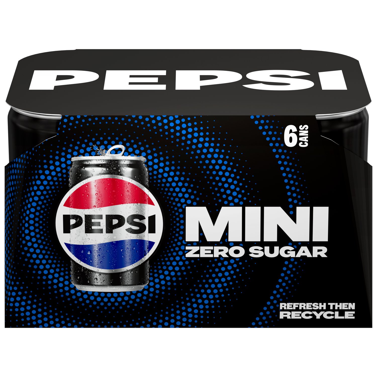 Pepsi Cola Zero Sugar Mini 6 pk Cans - Shop Soda at H-E-B