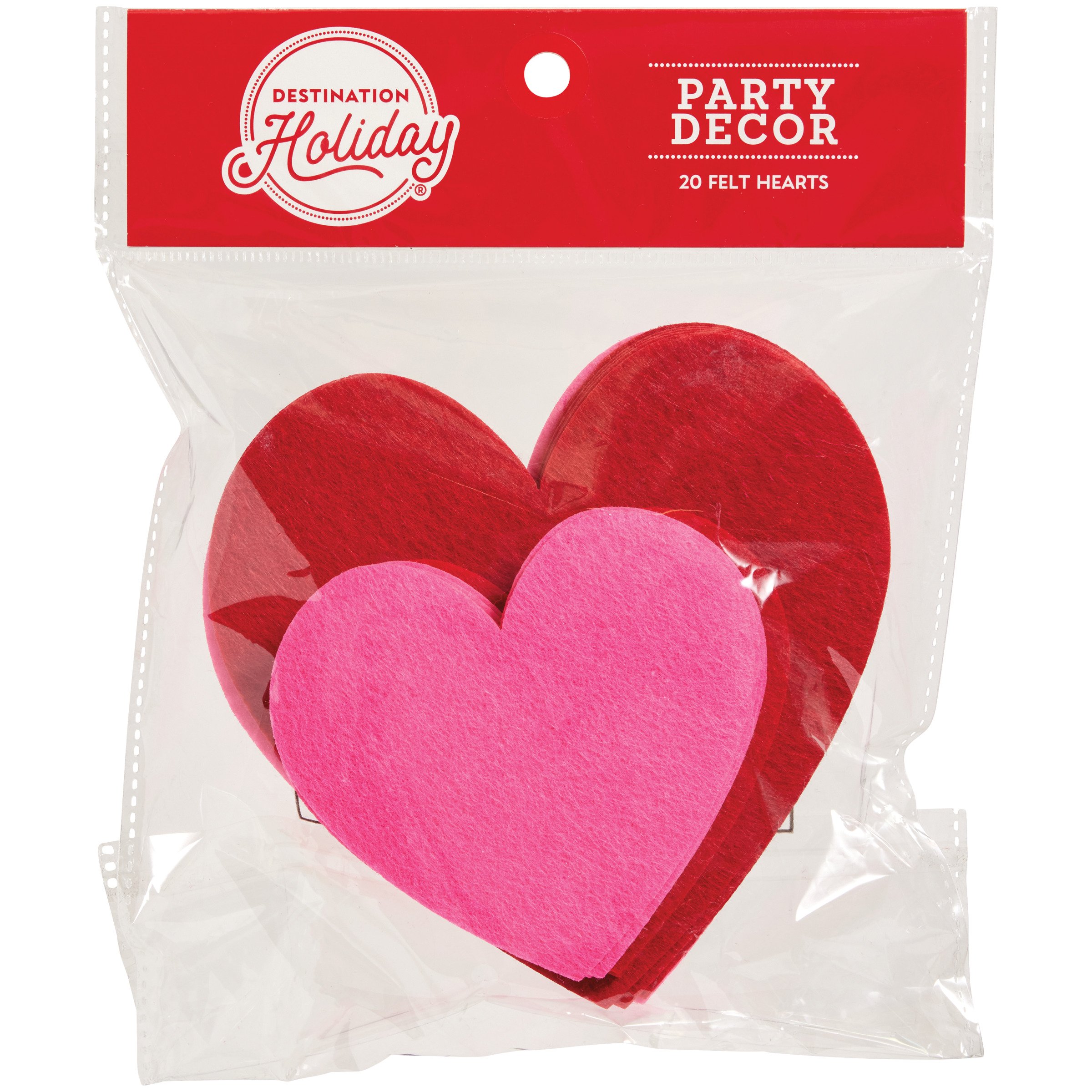 Destination Holiday Felt Valentine's Hearts - Shop Party decor at H-E-B