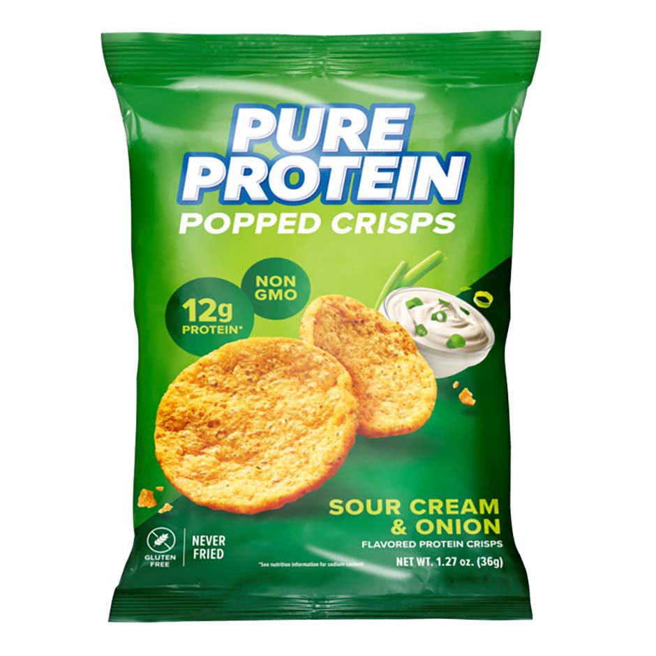Pure Protein Popped Crisps - Sour Cream & Onion - Shop Chips at H-E-B