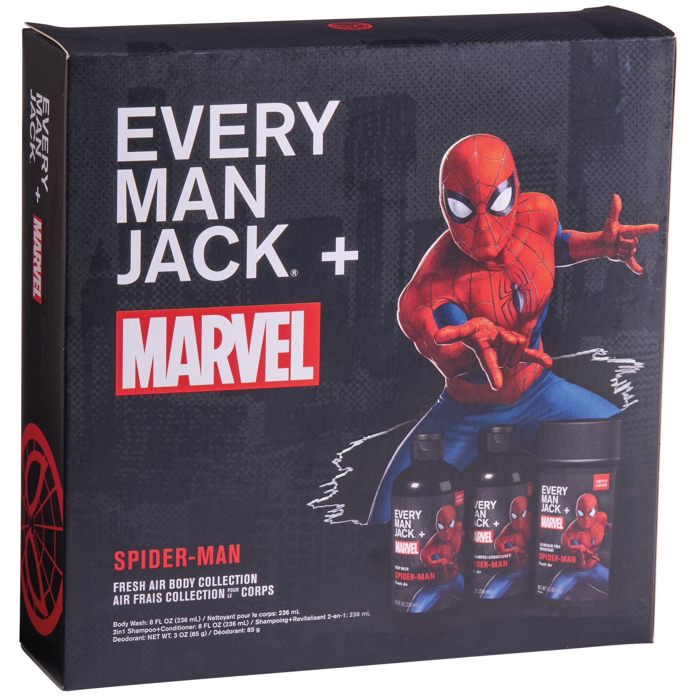 Every Man Jack + Marvel Body Gift Set - Spider Man - Shop Bath & skin ...