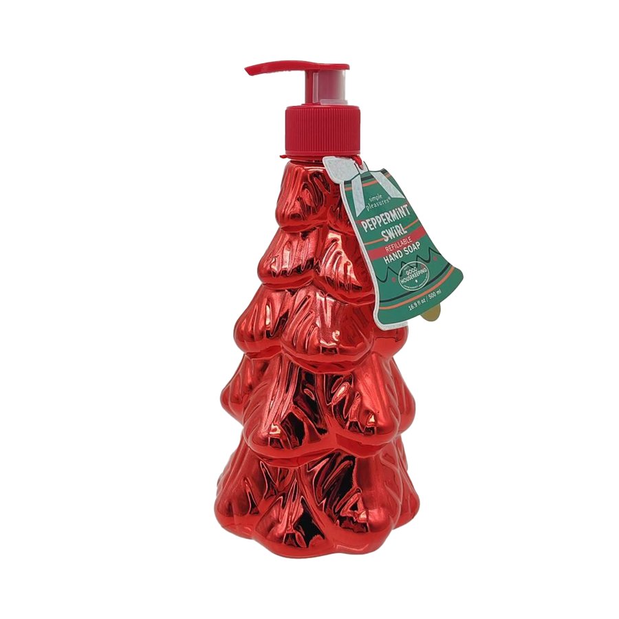 Simple Pleasures Metallic Red Christmas Tree Hand Soap - Peppermint ...