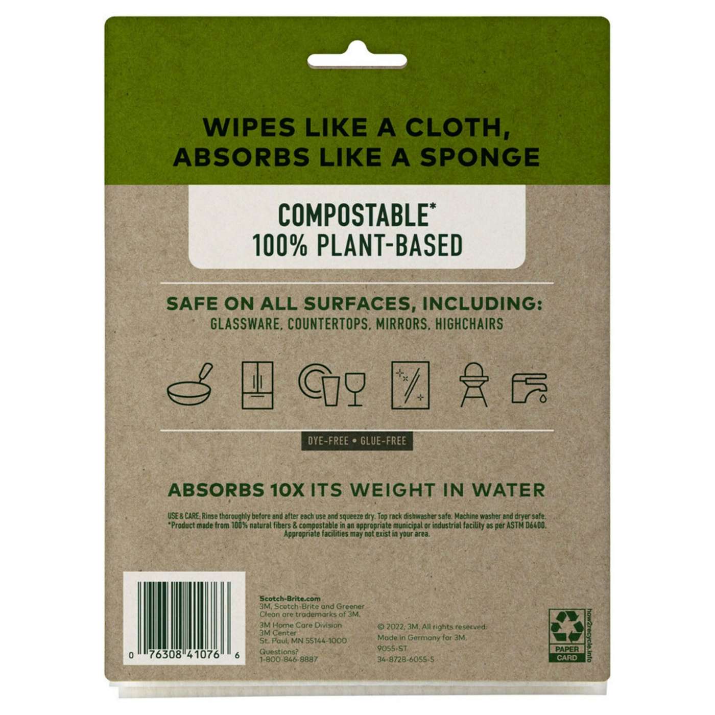 Scotch-Brite Greener Clean Reusable Sponge Cloths - Shop Cleaning ...
