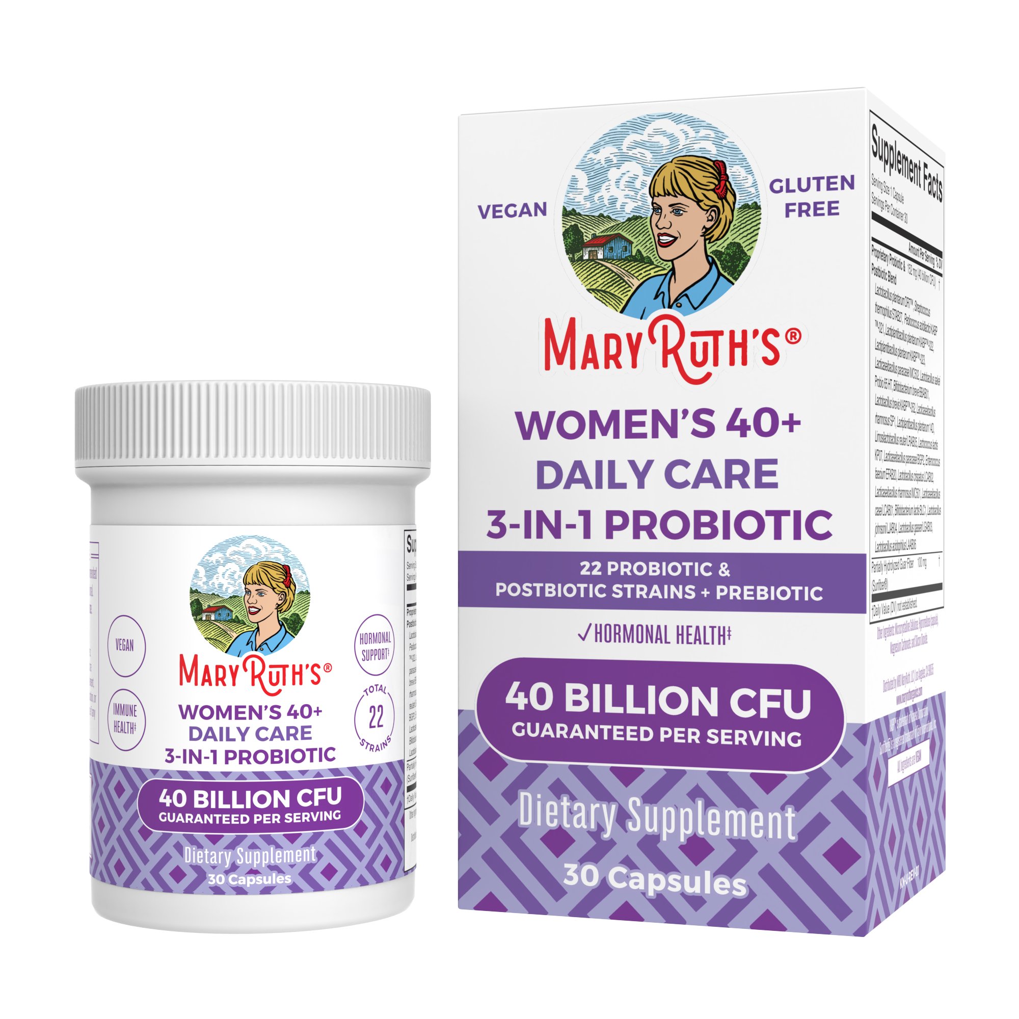Mary Ruth's Women's 40+ Daily Care 3-in-1 Probiotic Capsules - Shop ...
