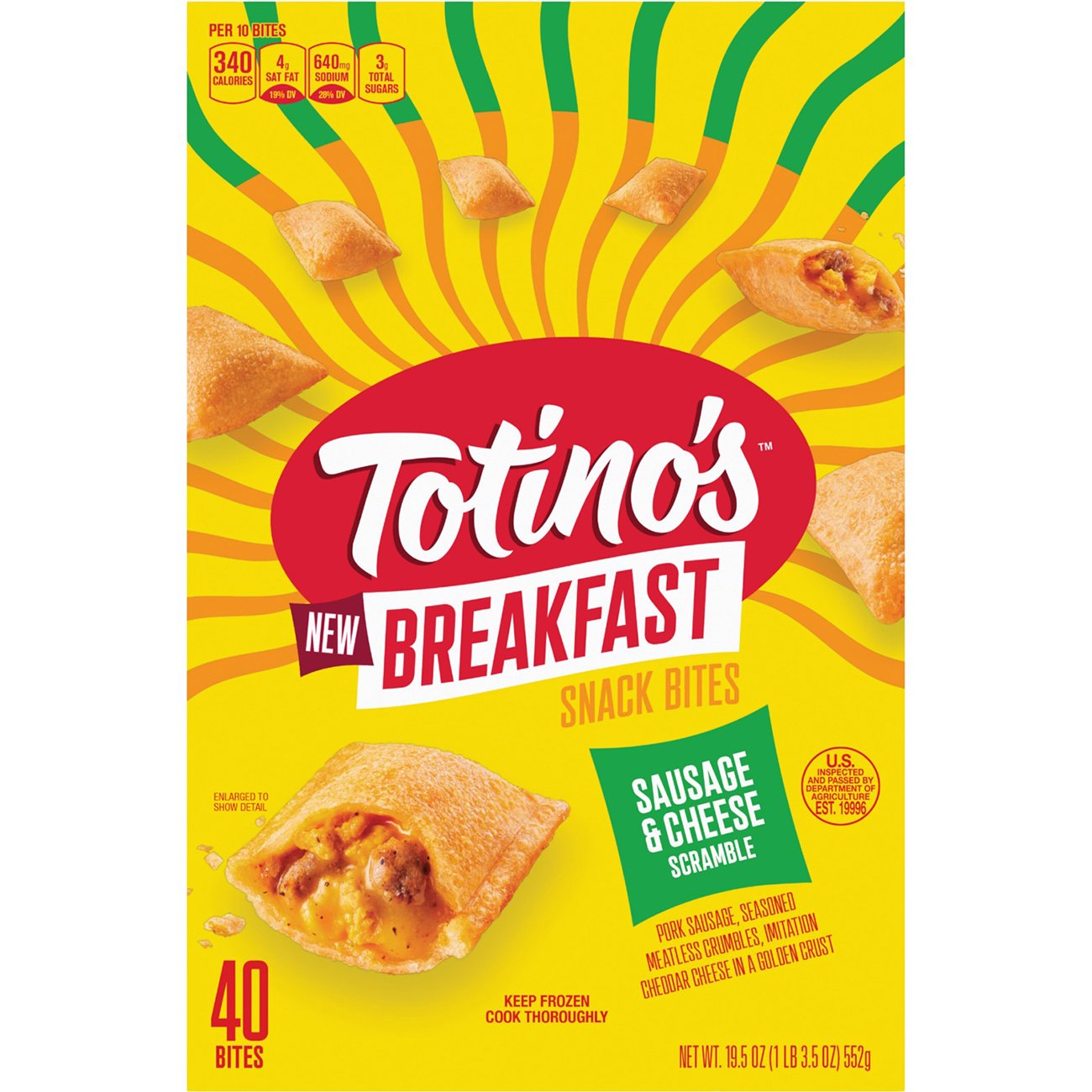 Totino's Breakfast Snack Bites Sausage & Cheese Scramble - Shop Entrees ...