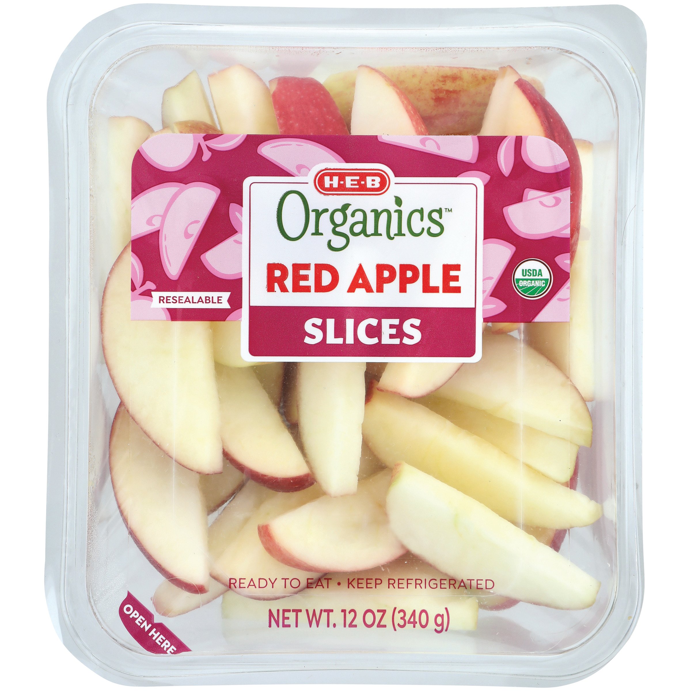 H-E-B Organics Fresh Red Apple Slices - Shop Apples at H-E-B