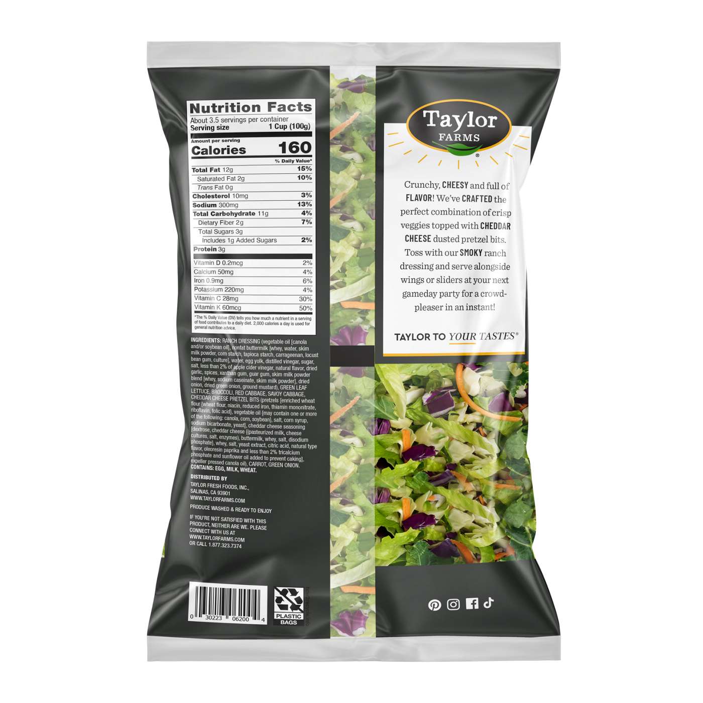Taylor Farms Smoky Ranch Chopped Salad Kit - Shop Salads at H-E-B