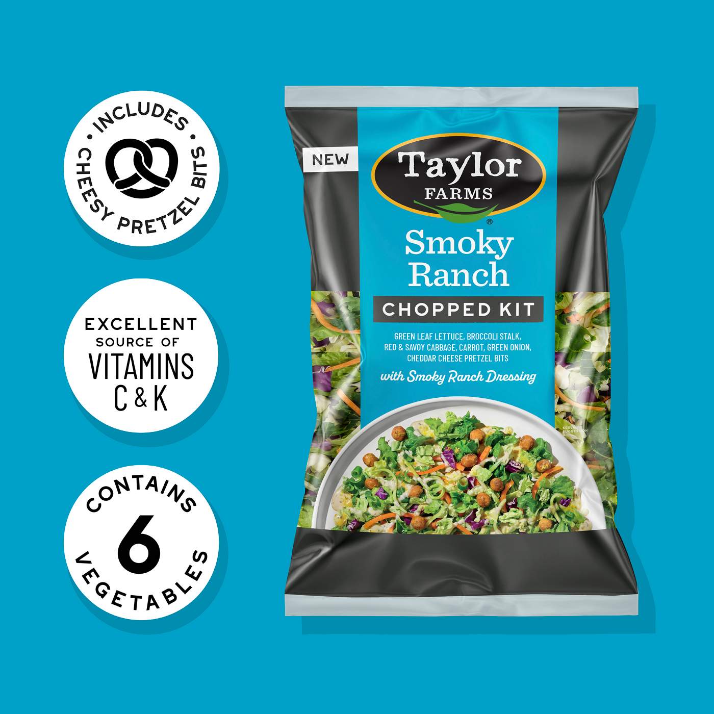 Taylor Farms Smoky Ranch Chopped Salad Kit - Shop Salads at H-E-B
