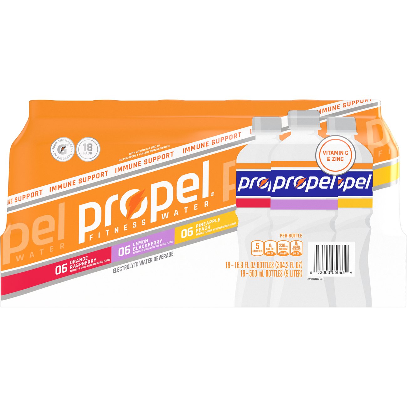 Propel Variety Pack Immune Support 18 pk Bottles - Shop Sports & energy ...