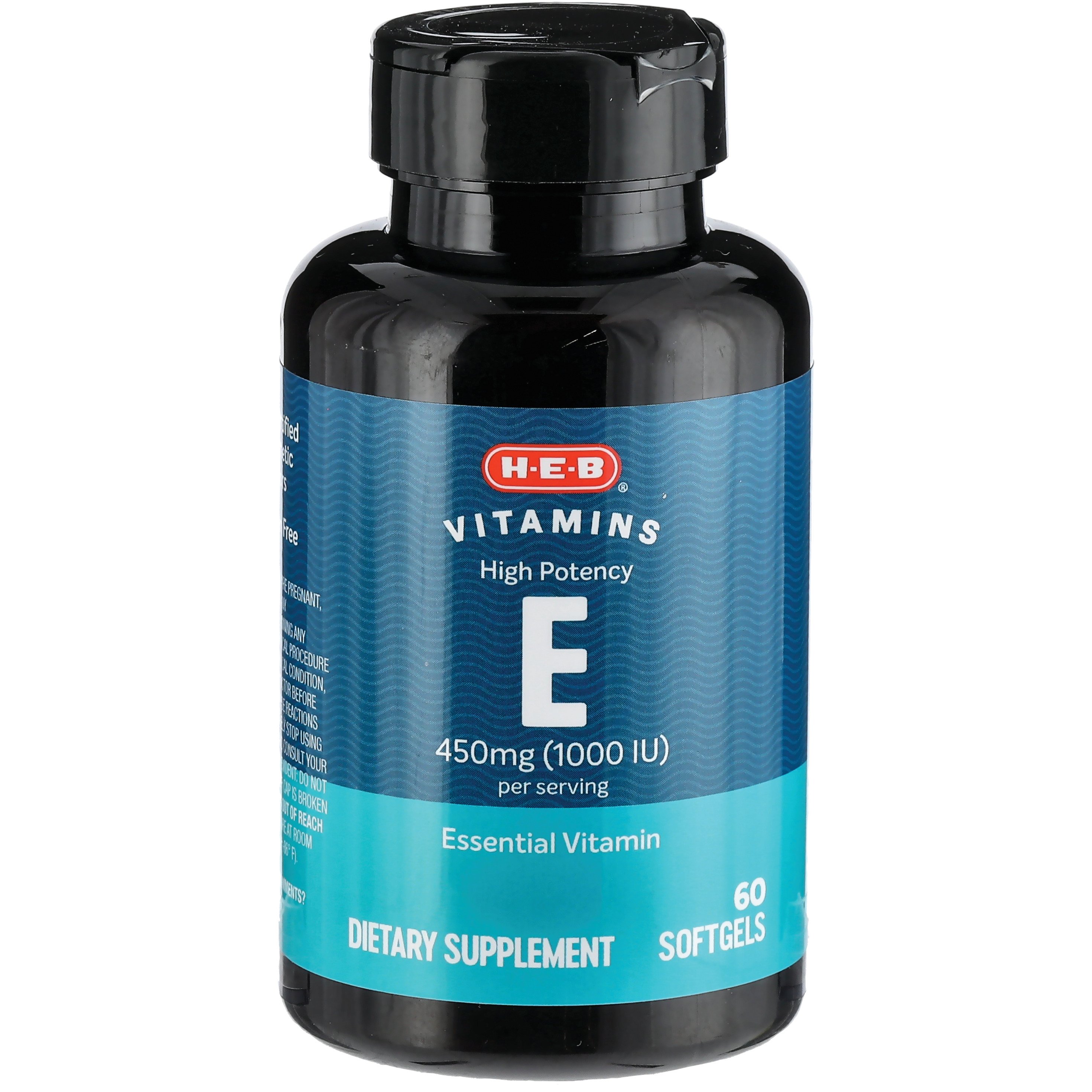 H-E-B Vitamins High Potency E 450mg (1000 IU) Softgels - Shop Vitamins ...