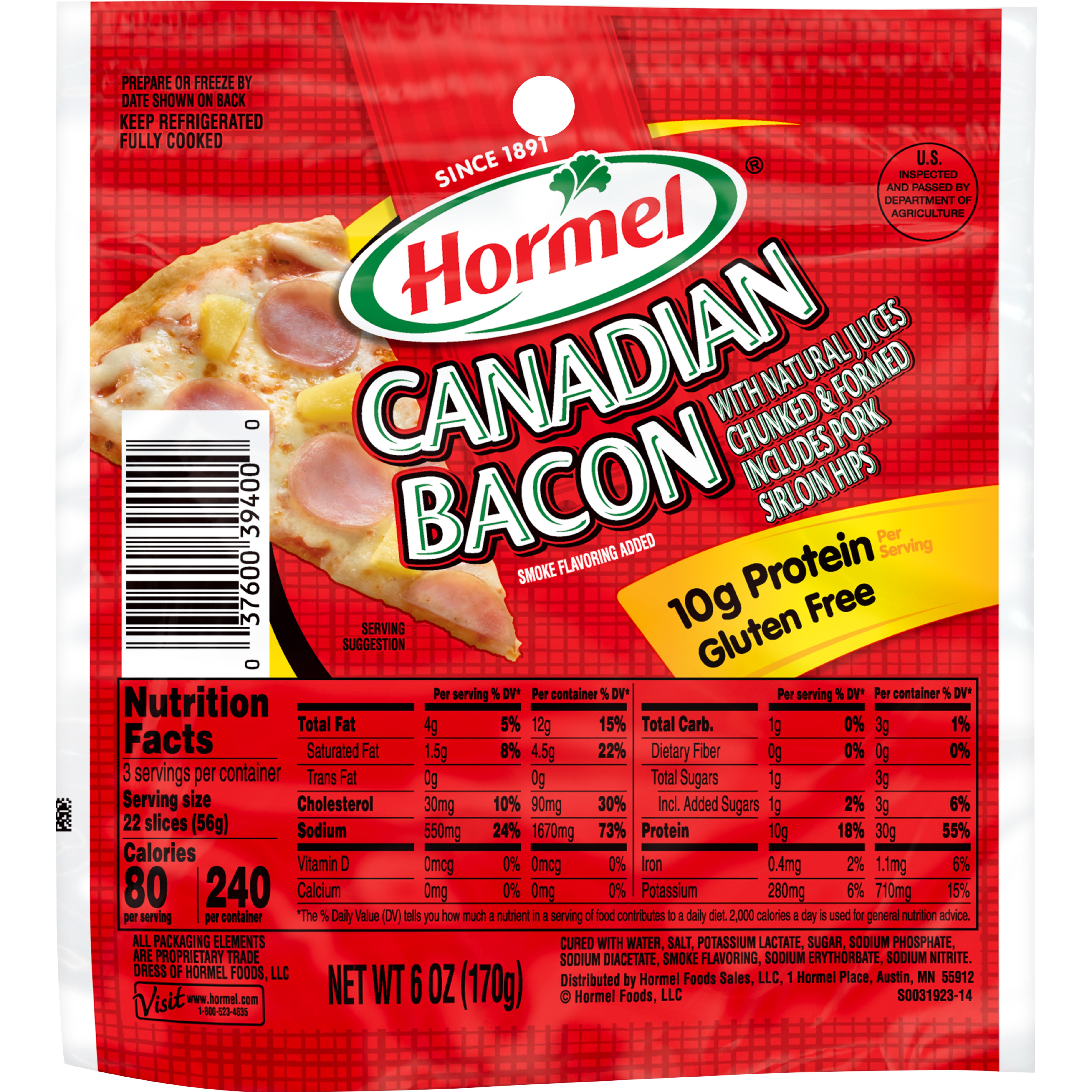 Hormel Canadian Bacon Pizza Topping - Shop Meat at H-E-B