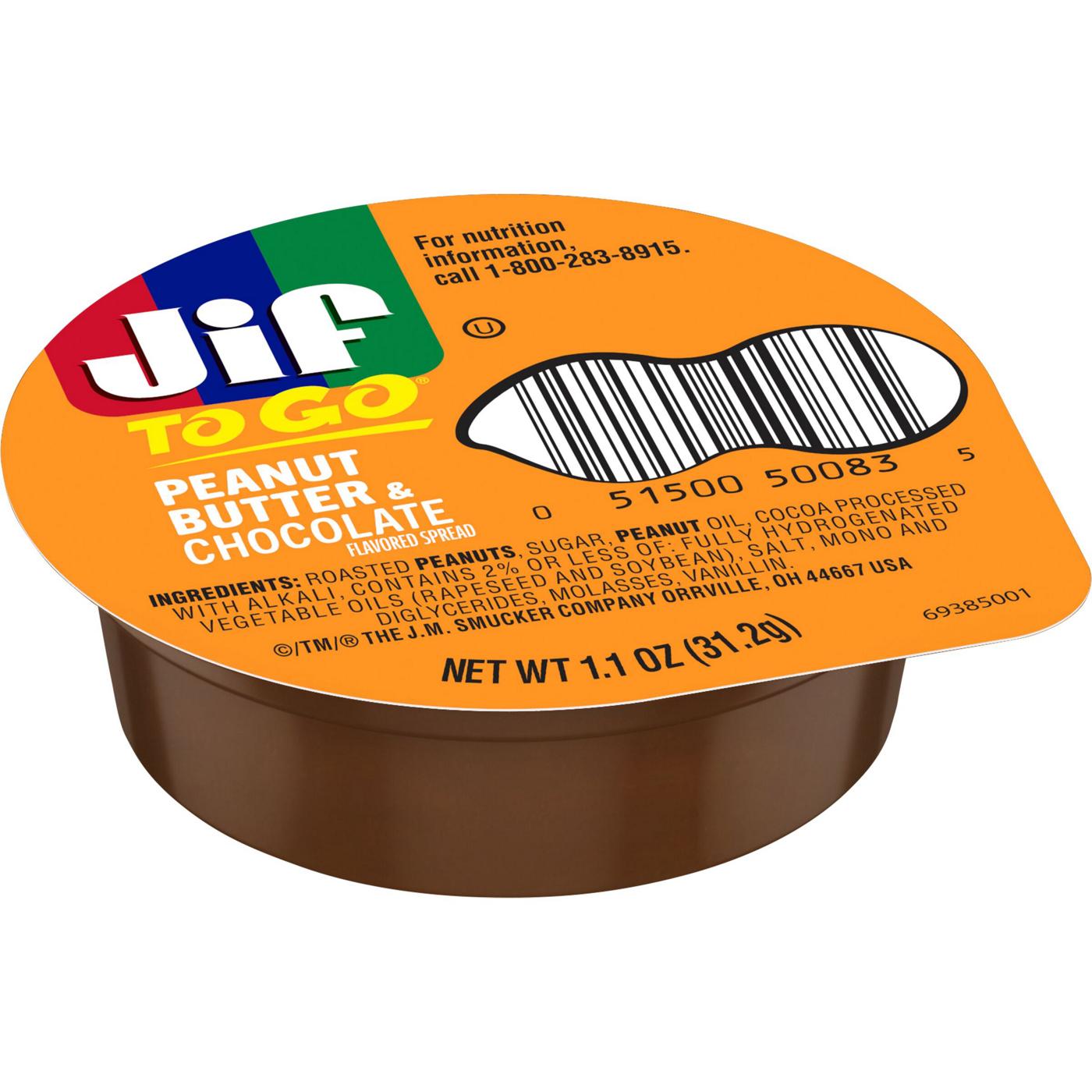 Jif To Go Peanut Butter & Chocolate Spread Single-Serve Cups - Shop ...