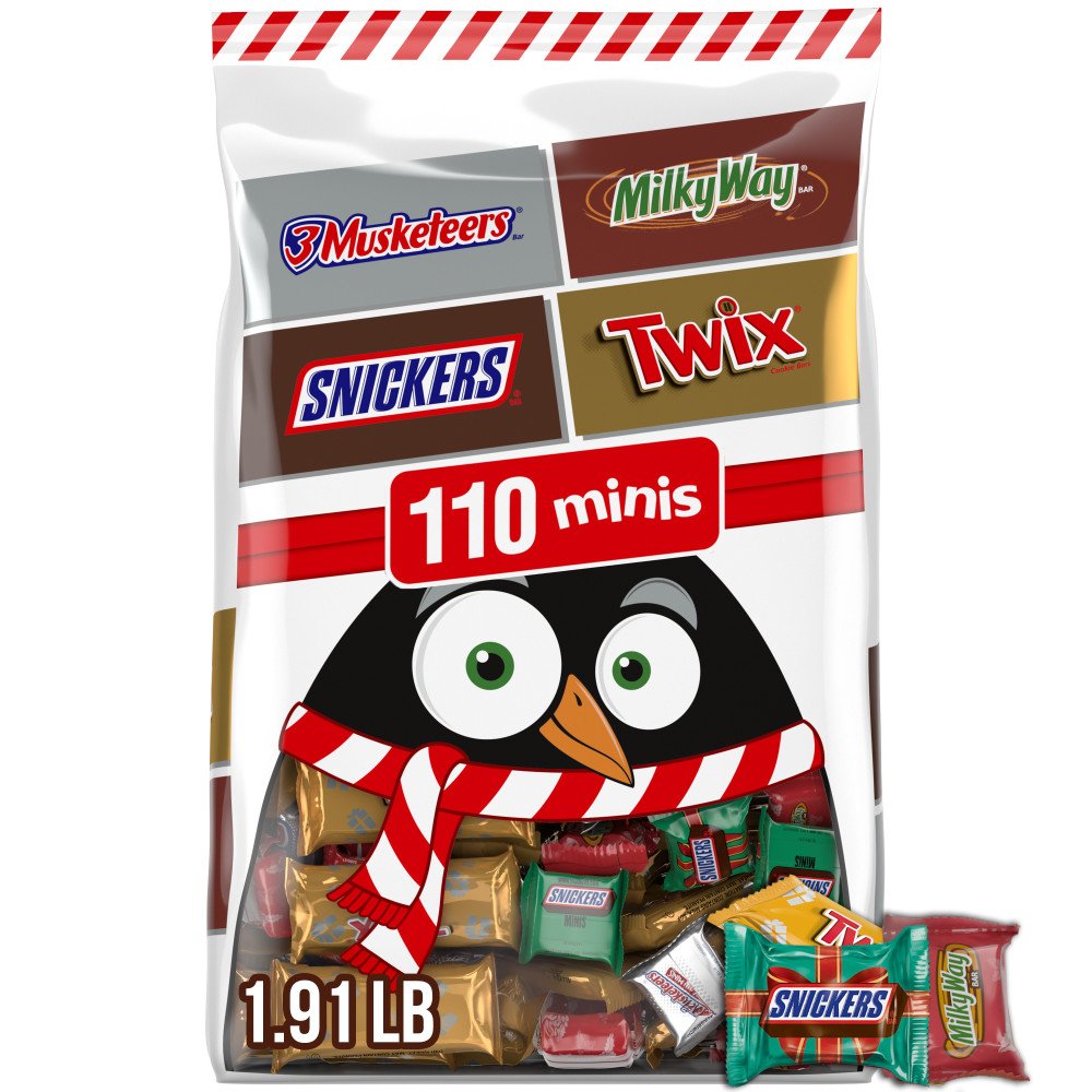Snickers, Twix, Milky Way & 3 Musketeers Minis Chocolate Christmas ...