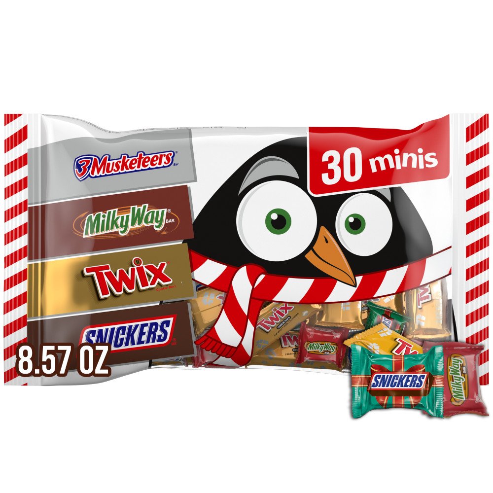 Snickers, Twix, Milky Way & 3 Musketeers Mini Chocolate Christmas Candy ...