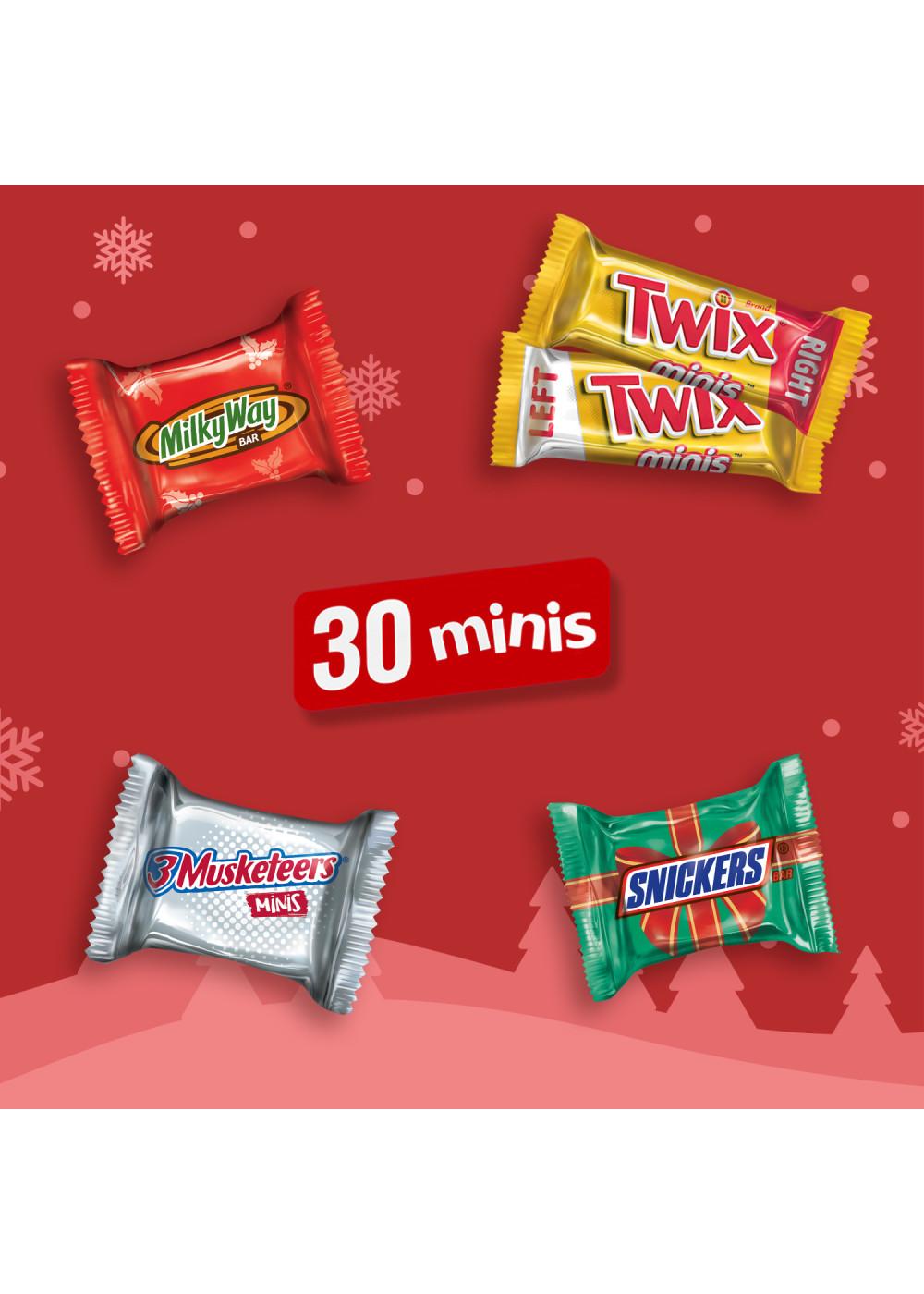 Snickers, Twix, Milky Way & 3 Musketeers Mini Chocolate Christmas Candy ...