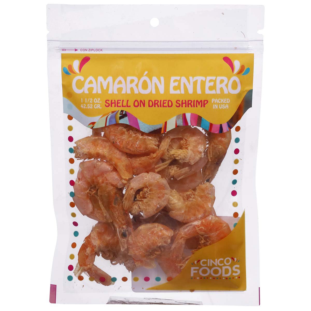 Cinco Foods Camarón Entero Shell on Dried Shrimp - Shop Herbs & spices ...