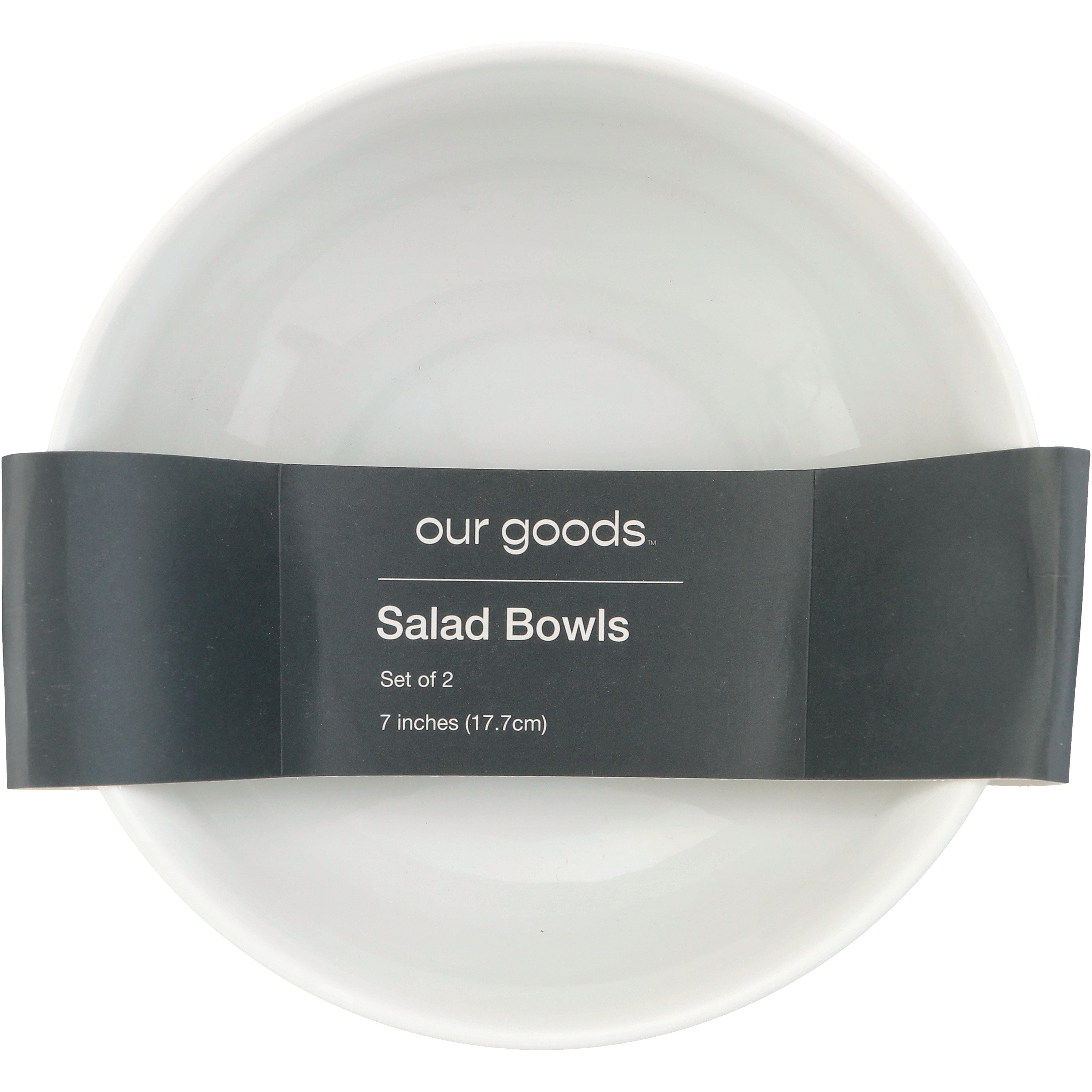 our goods Porcelain Salad Bowl Set, 7'' - Shop Bowls at H-E-B