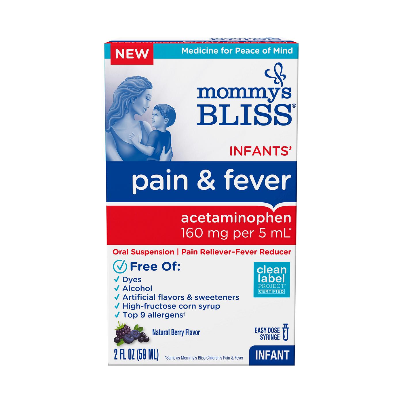 Mommy's Bliss Infants' Pain & Fever Reducer - Natural Berry - Shop Pain ...