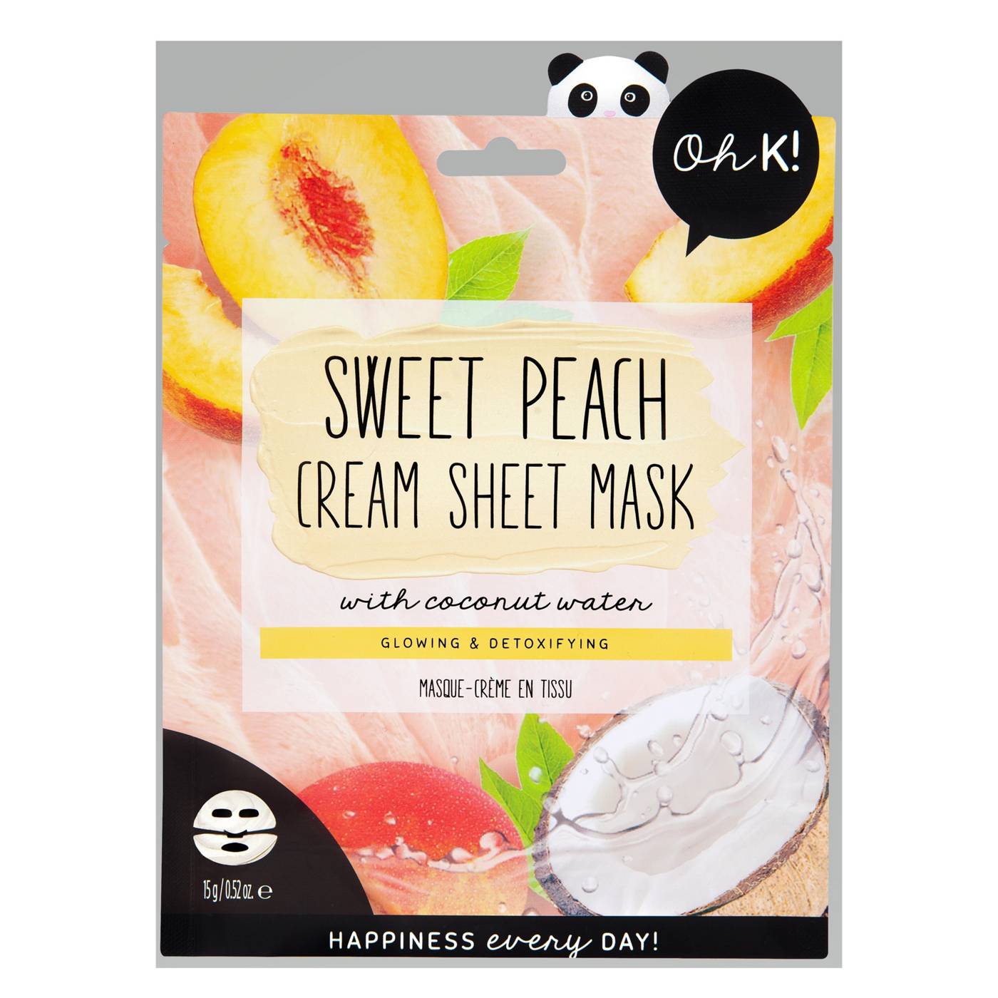 Oh K! Sweet Peach Cream Sheet Mask - Shop Facial masks & treatments at ...
