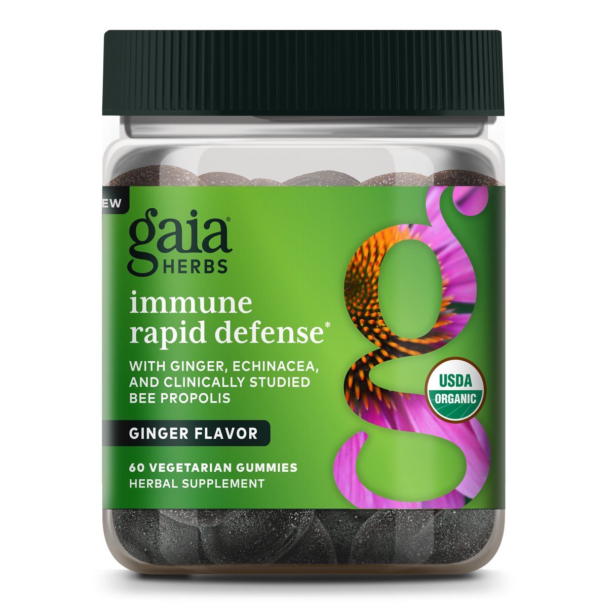Gaia Herbs Immune Rapid Defense Gummies Ginger, 60 ct | Central Market ...