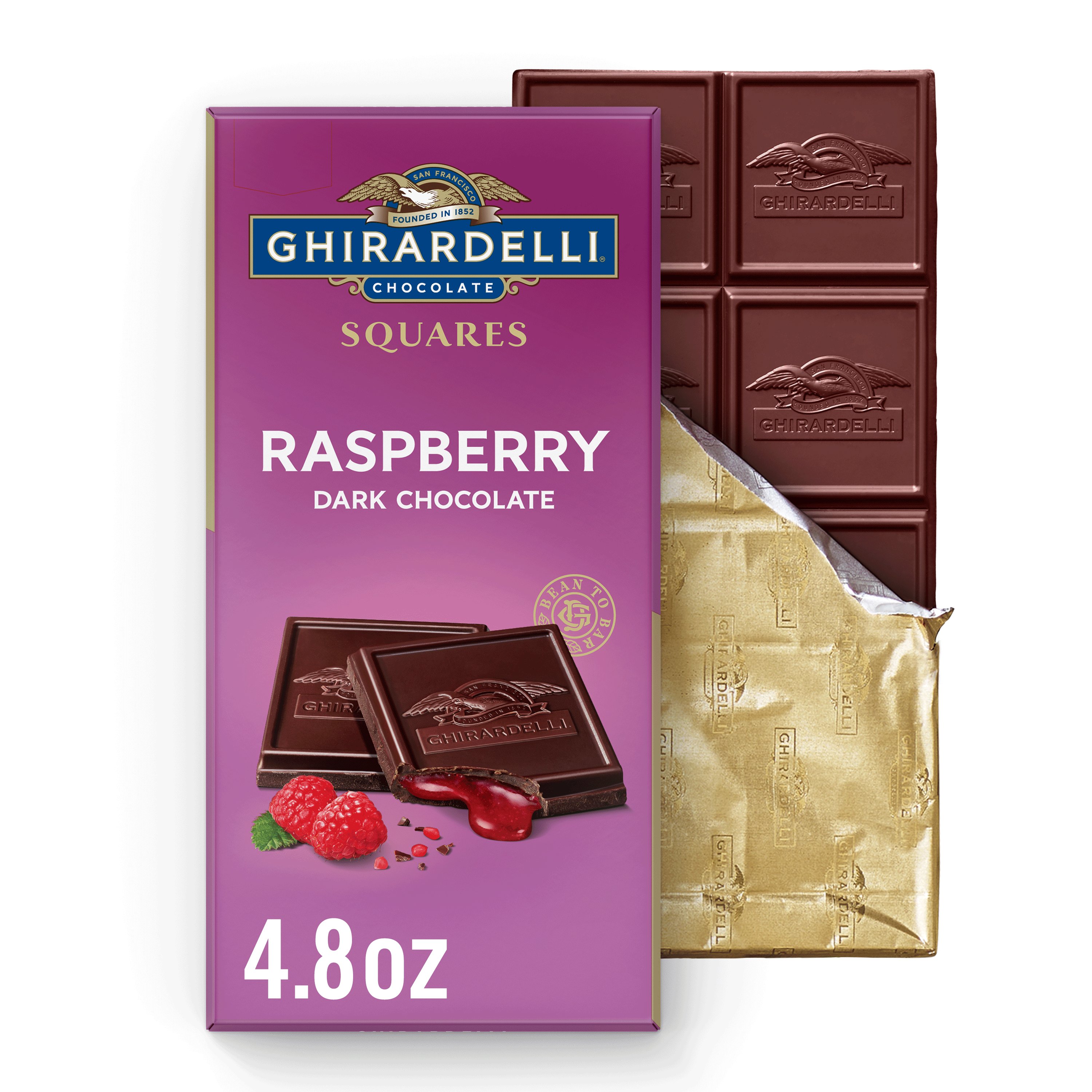 Ghirardelli Raspberry Dark Chocolate Squares - Shop Candy at H-E-B