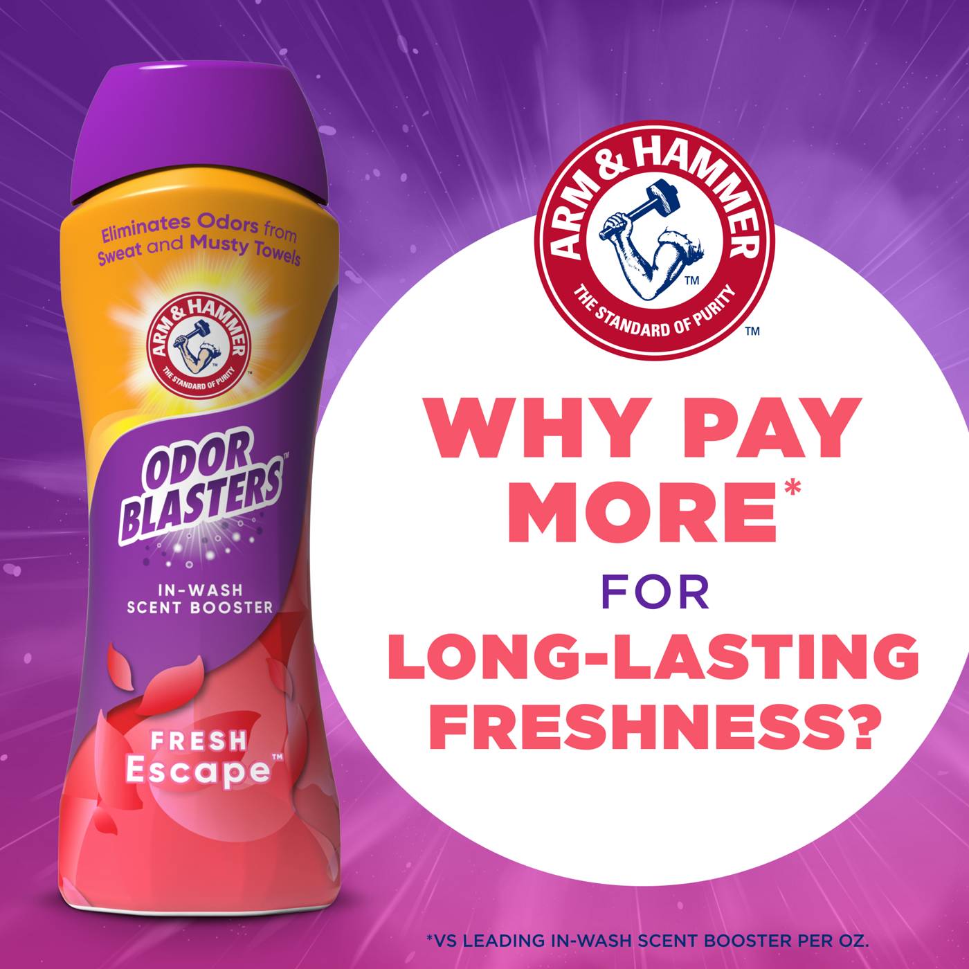 Arm & Hammer Odor Blaster In-Wash Scent Booster Beads - Fresh Escape ...