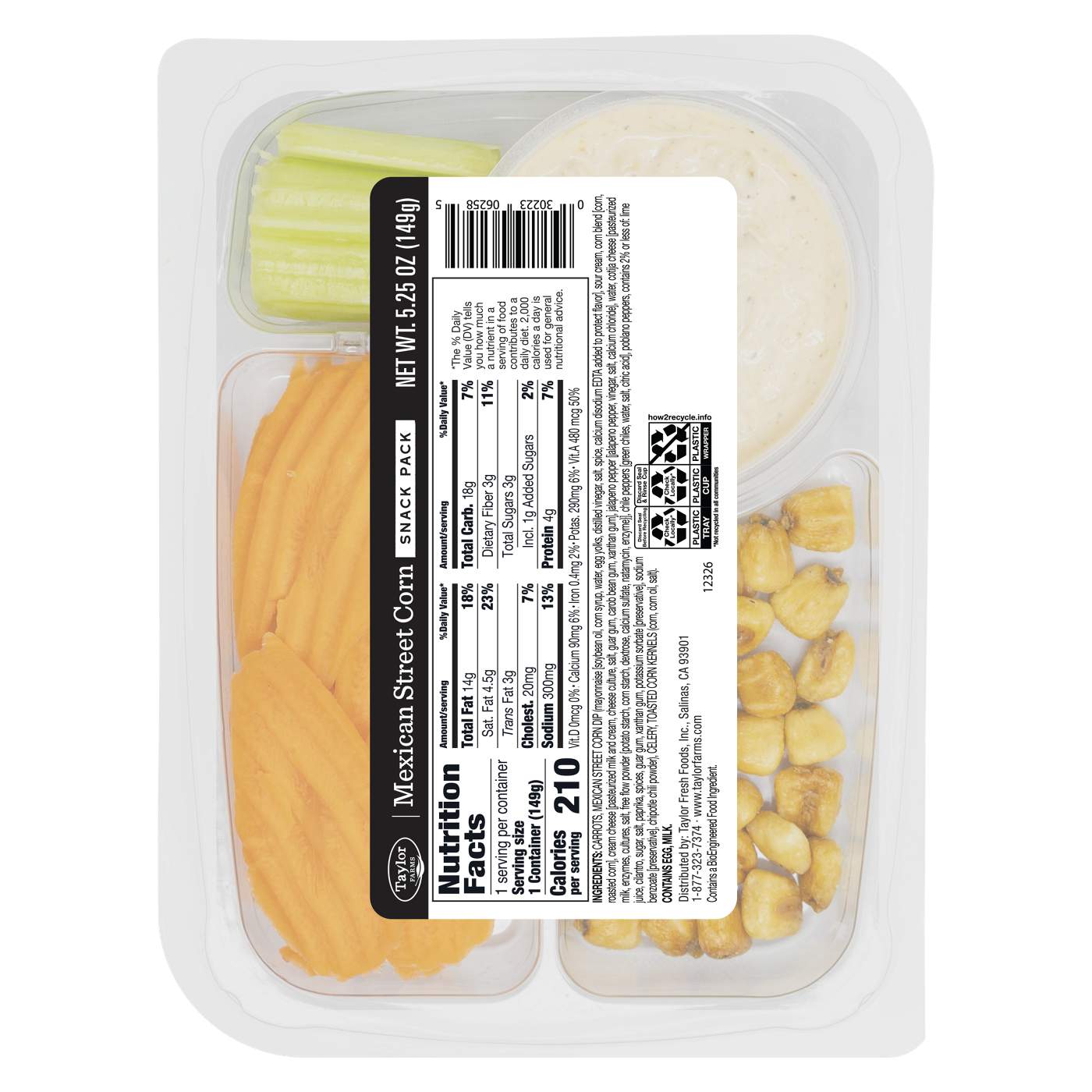 Taylor Farms Mexican Street Corn Snack Pack - Shop Snack trays at H-E-B
