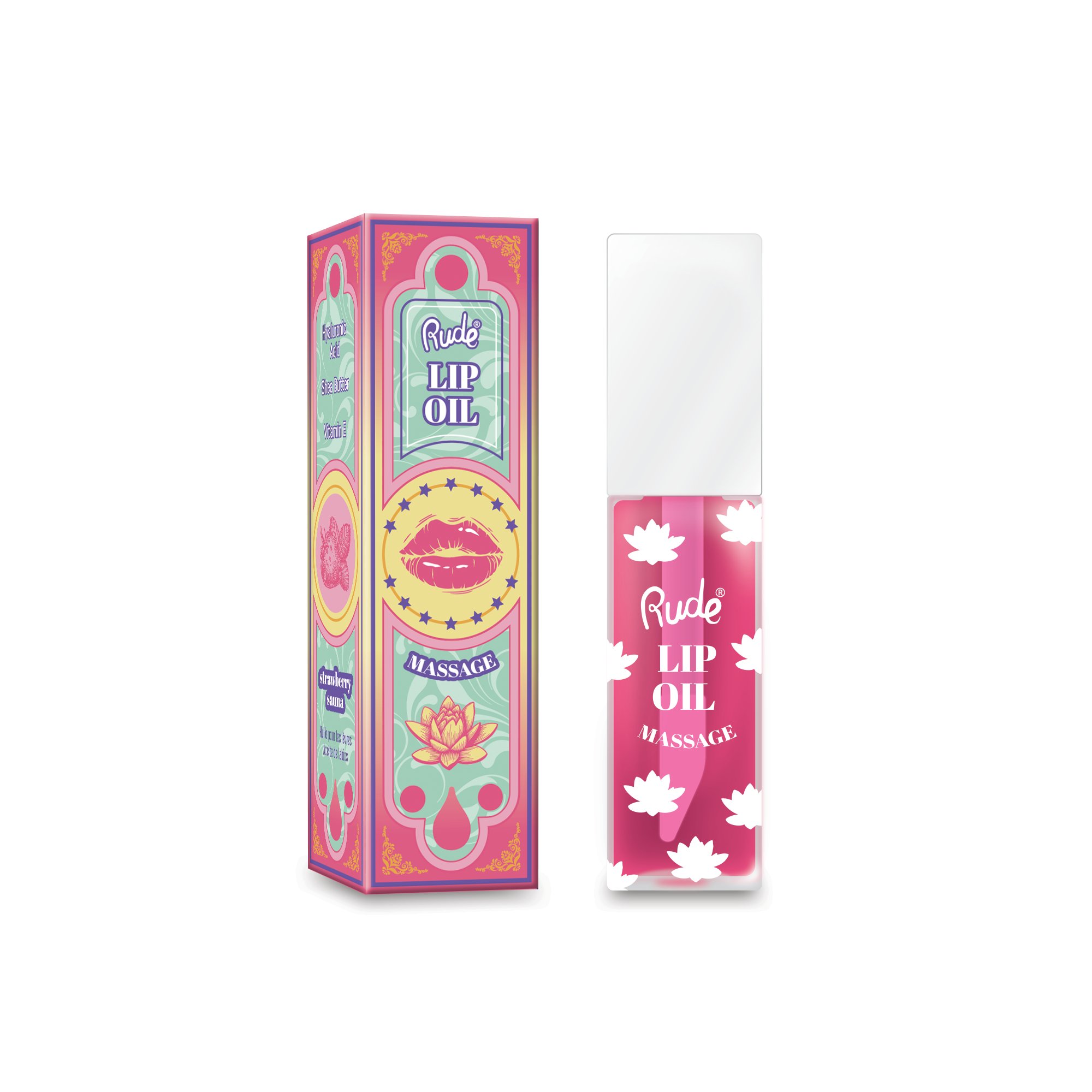 Rude Cosmetics Lip Oil - Strawberry Sauna - Shop Lip gloss at H-E-B