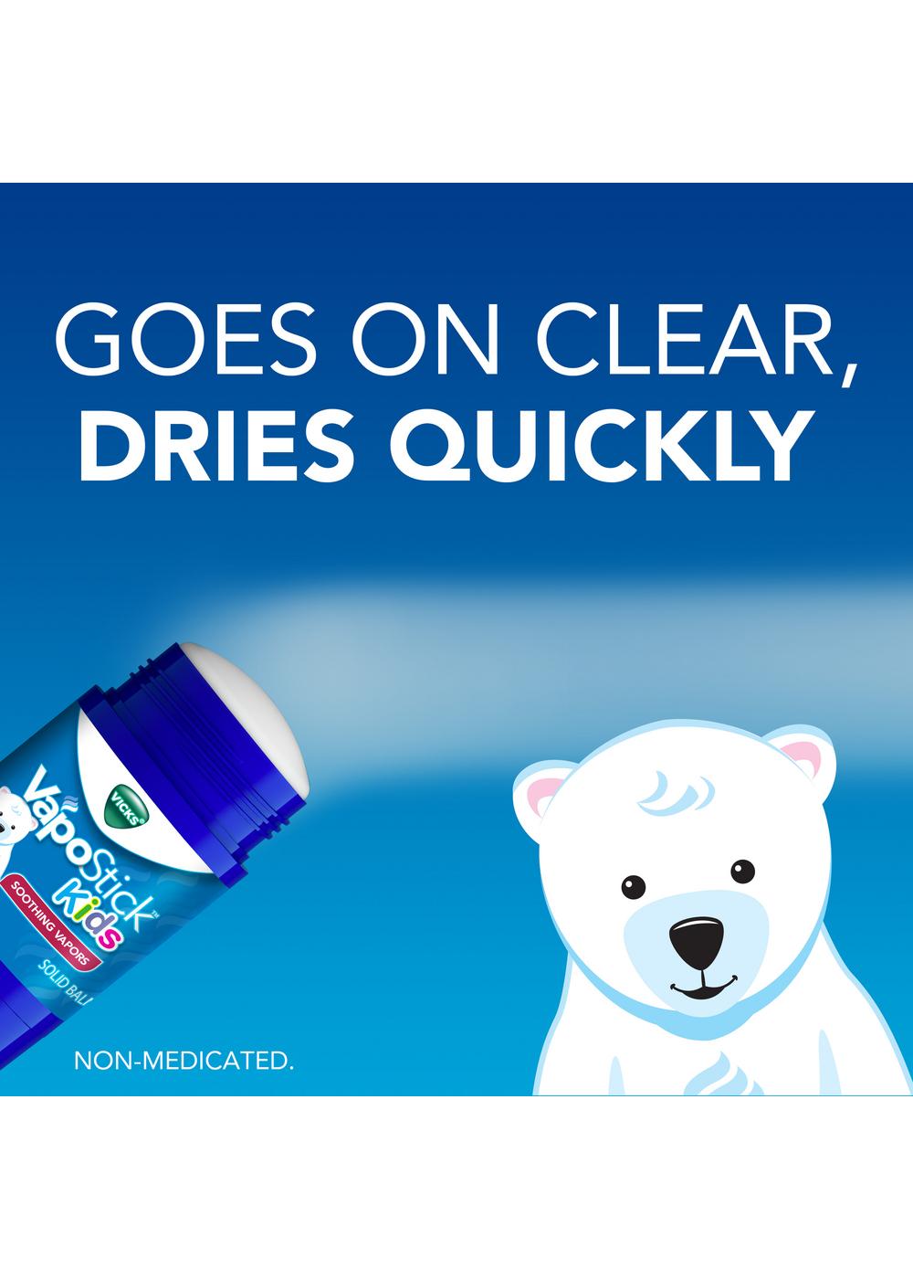 Vicks VapoStick Kids, Solid Balm, Soothing Non-Medicated Vicks Vapors ...