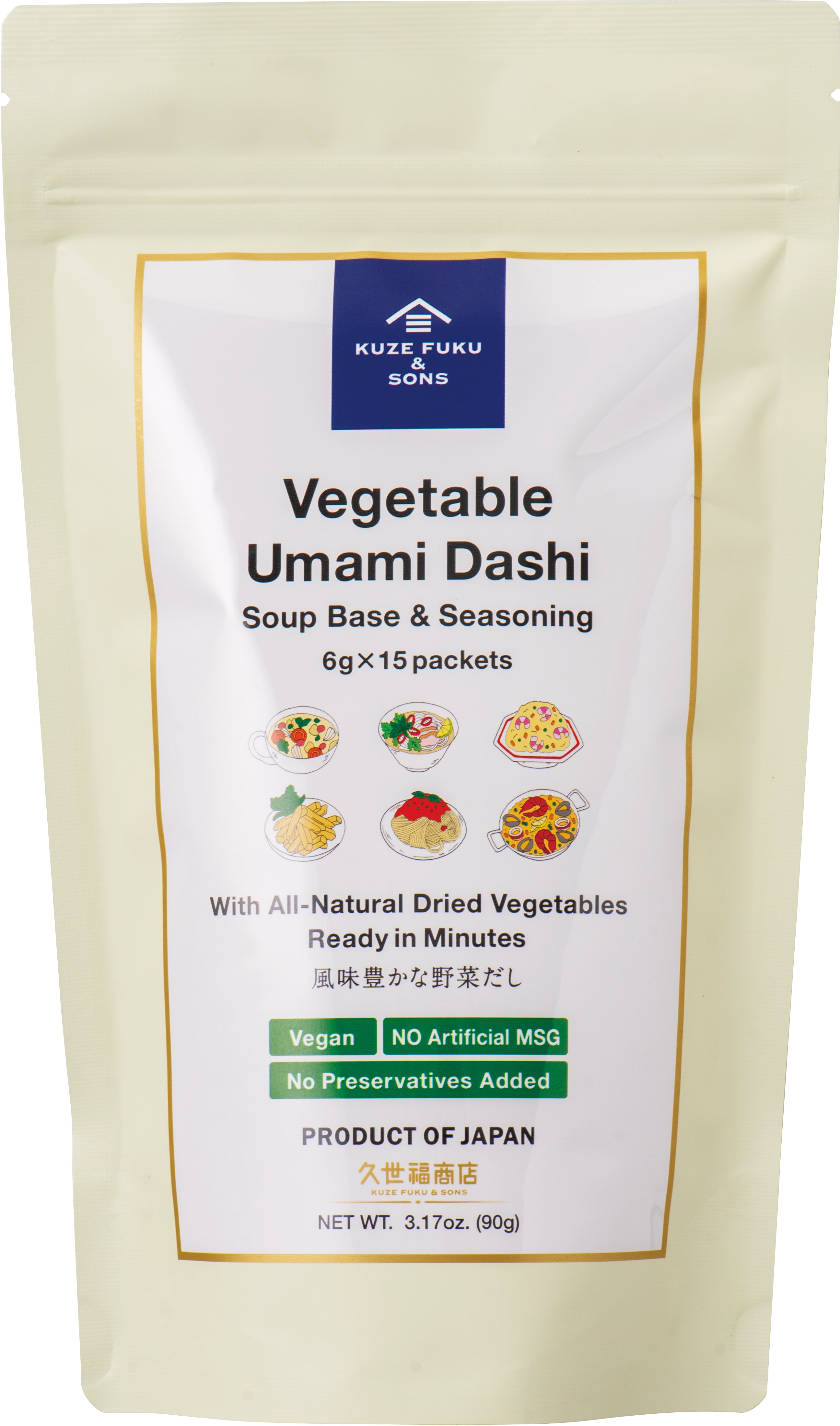 Kuze Fuku & Sons Vegetable Umami Dashi Seasoning Packets, 15 ct ...