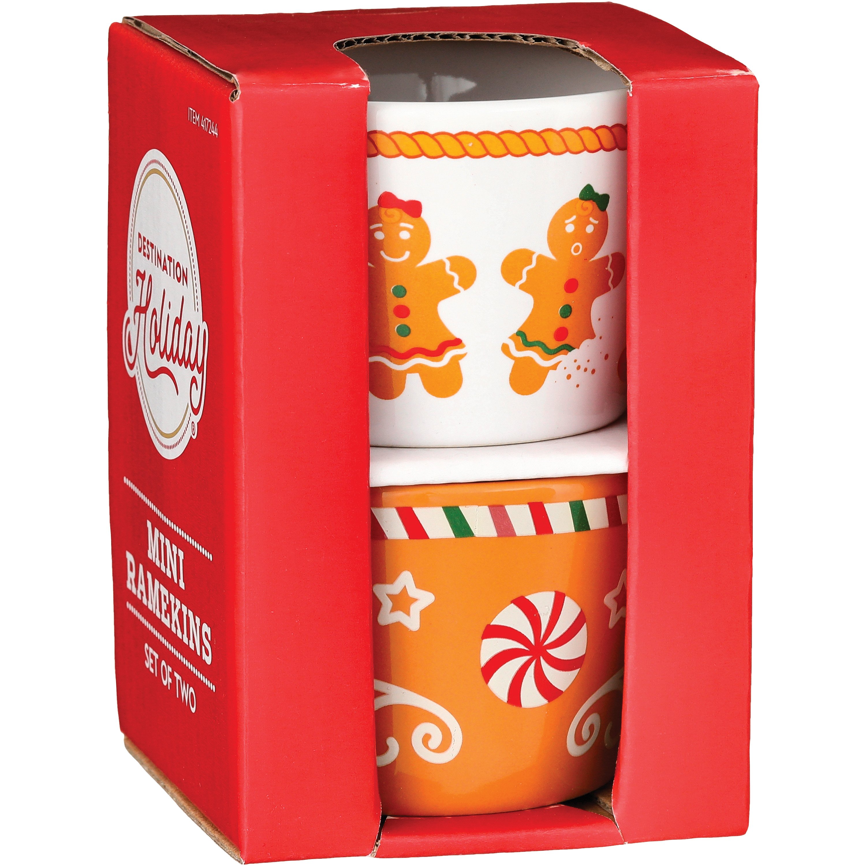 Destination Holiday Mini Christmas Ramekins - Gingerbread & Stars ...